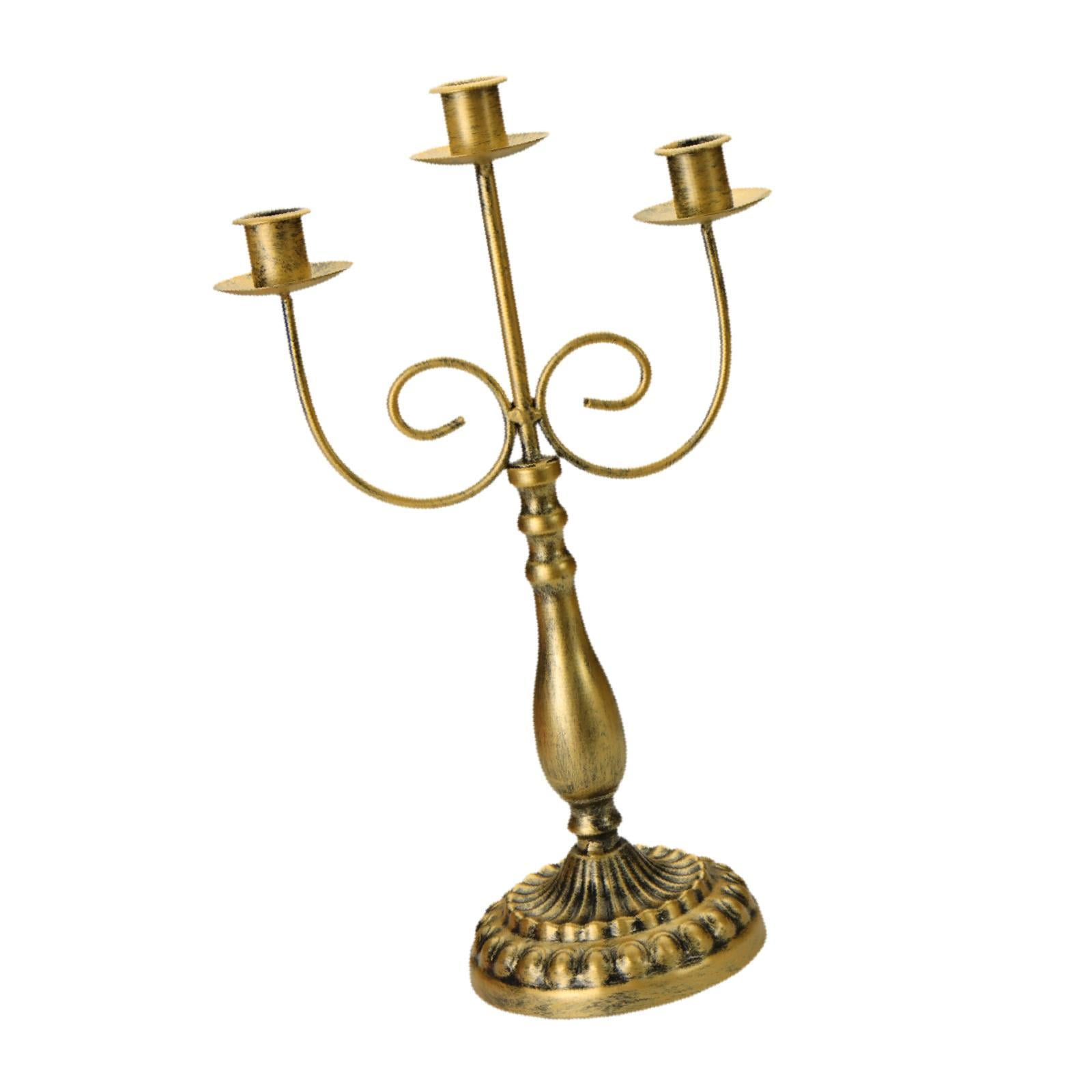 TISHITA Candelabra Iron Candle Holder Party Mantel Metal Candlestick ...
