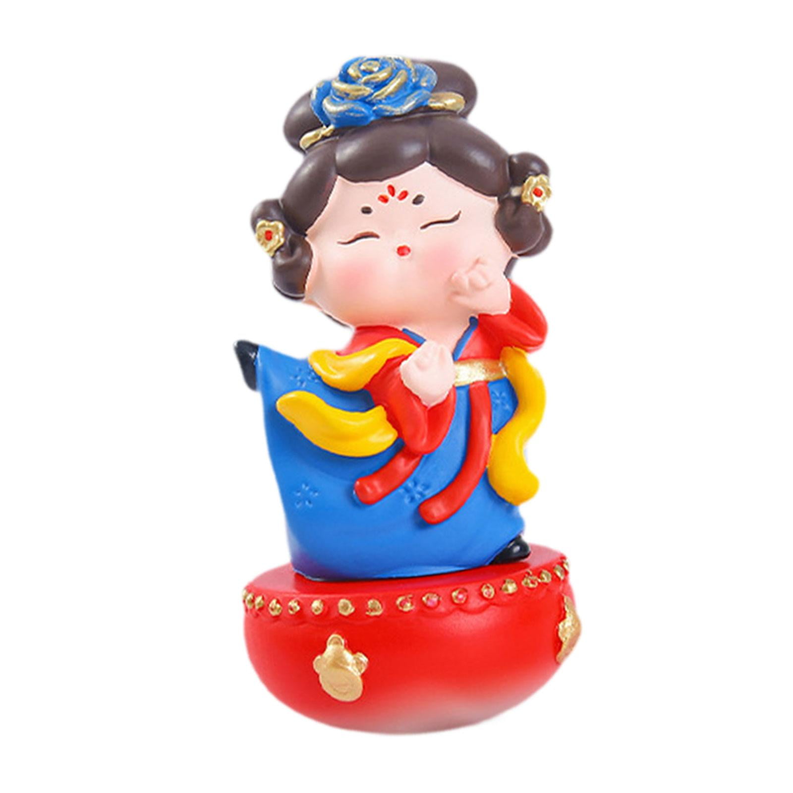 TISHITA Cartoon Tumbler Tang Lady Statue Gift Tabletop Ornament for ...