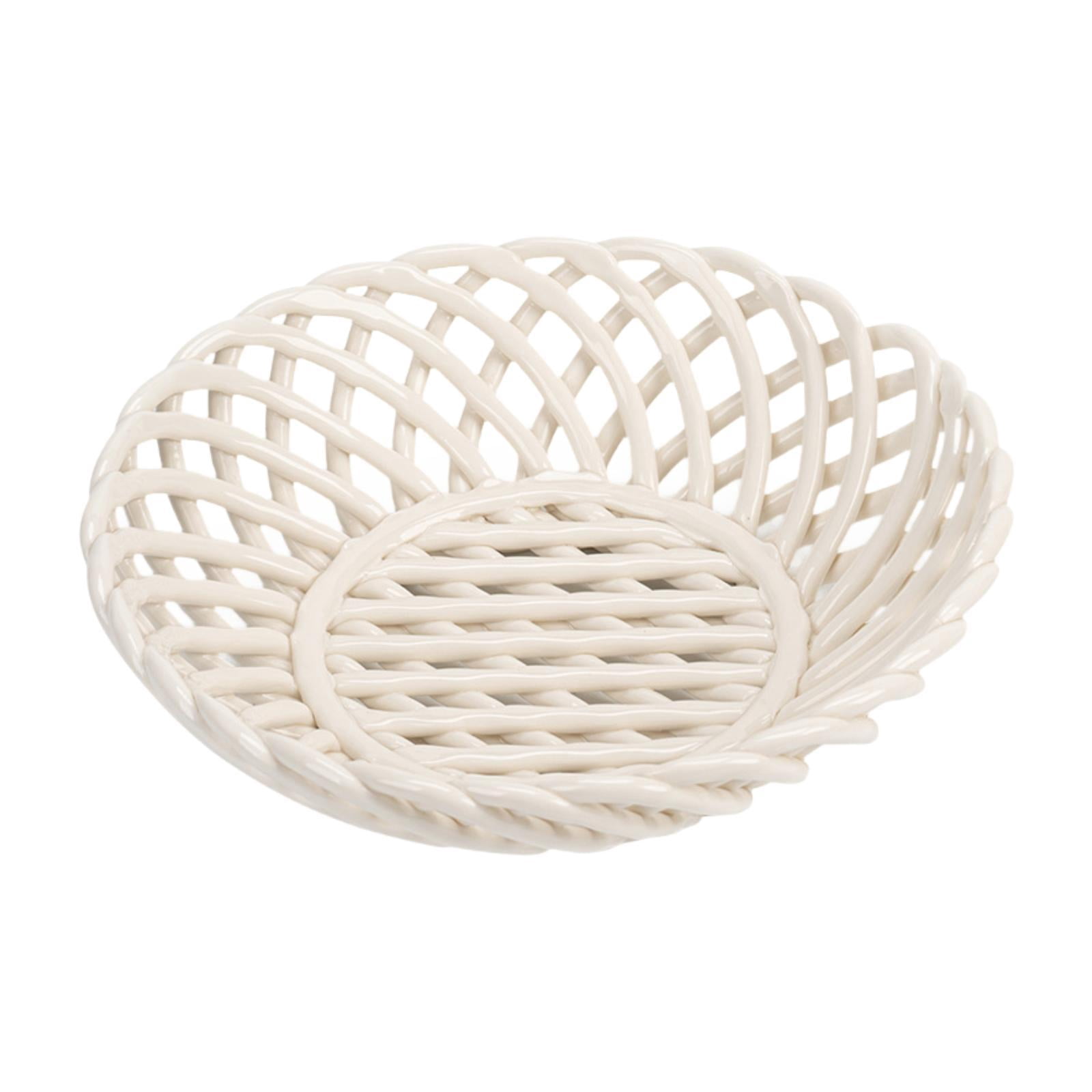 TISHITA Ceramic Fruit Bowl Fruit Plate Multifunctional Woven Aesthetic ...
