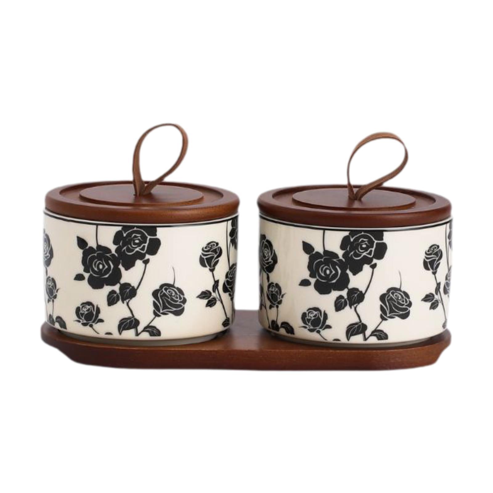 TISHITA Ceramic Jar Decorative Canister Home Pantry Kitchen Food ...