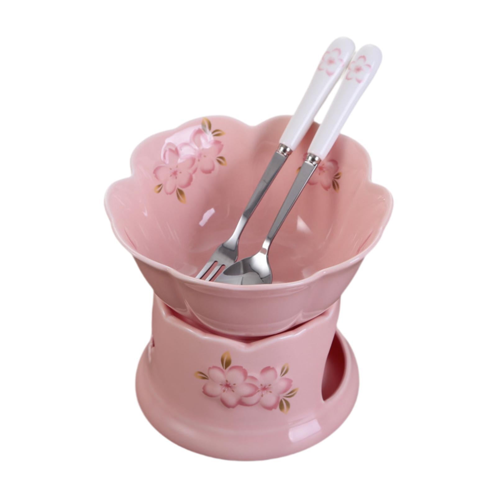 TISHITA Chocolate Fondue Pot Cheese Fondue Pot with Fork and Spoon Melt ...