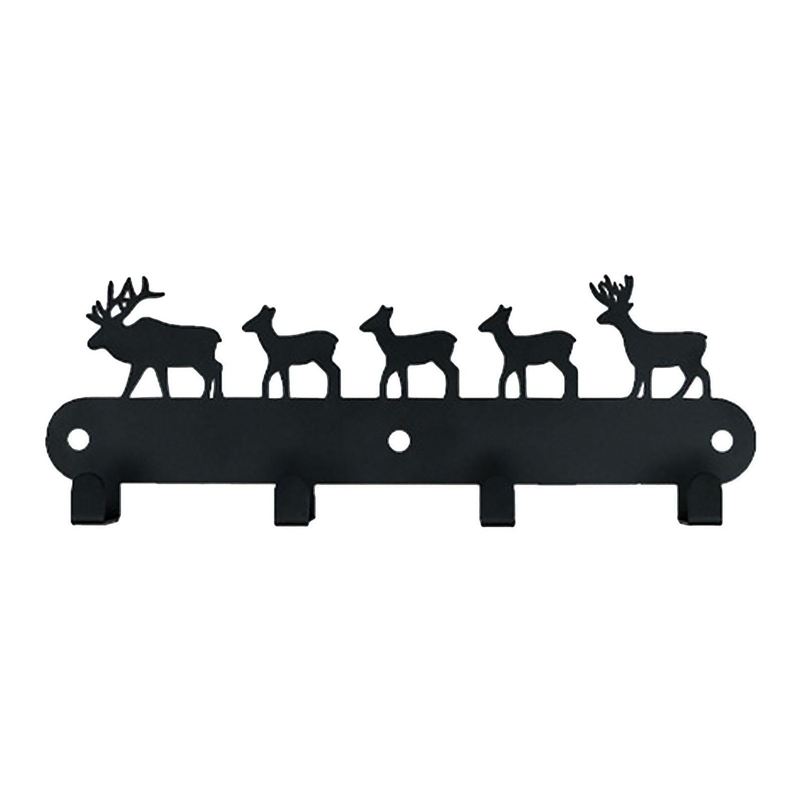 TISHITA Coat Rack Hooks Key Holder Wall Mount Hat Rack Black Heavy Duty ...