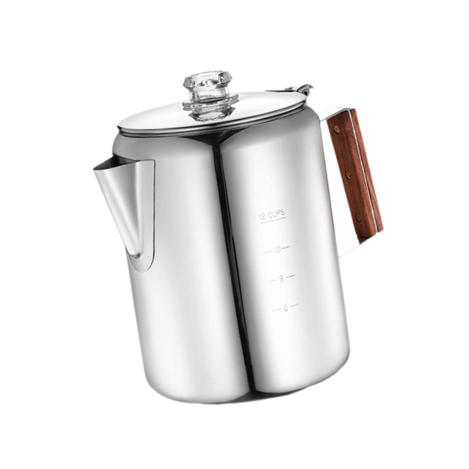 TISHITA Coffee Percolator Portable Easy to Pour Campfire Coffee Pot for ...