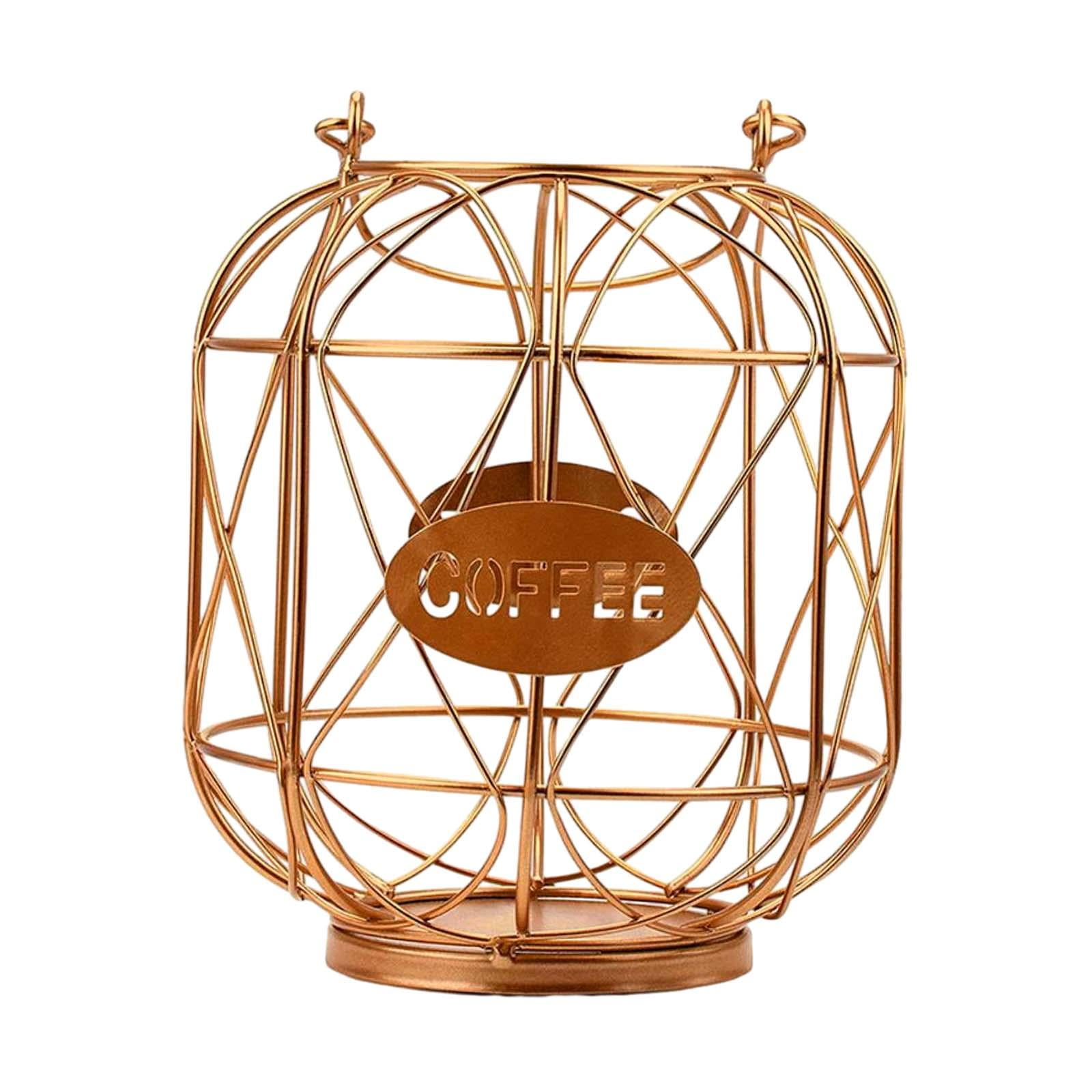 TISHITA Coffee Pod Holder, Coffee Pod Basket, Freestanding Iron with ...