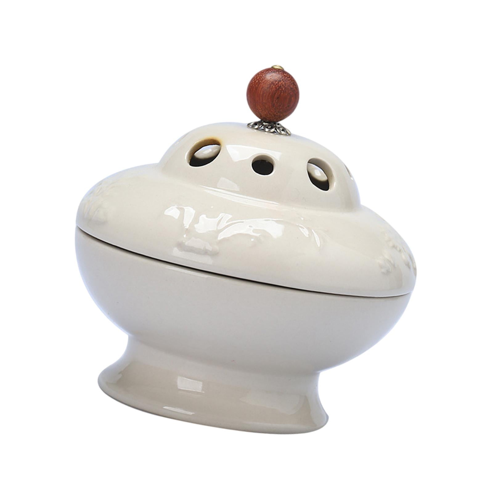 TISHITA Cones Burner Bowl Burner Ceramic Censer Ornament with Lid Coil ...