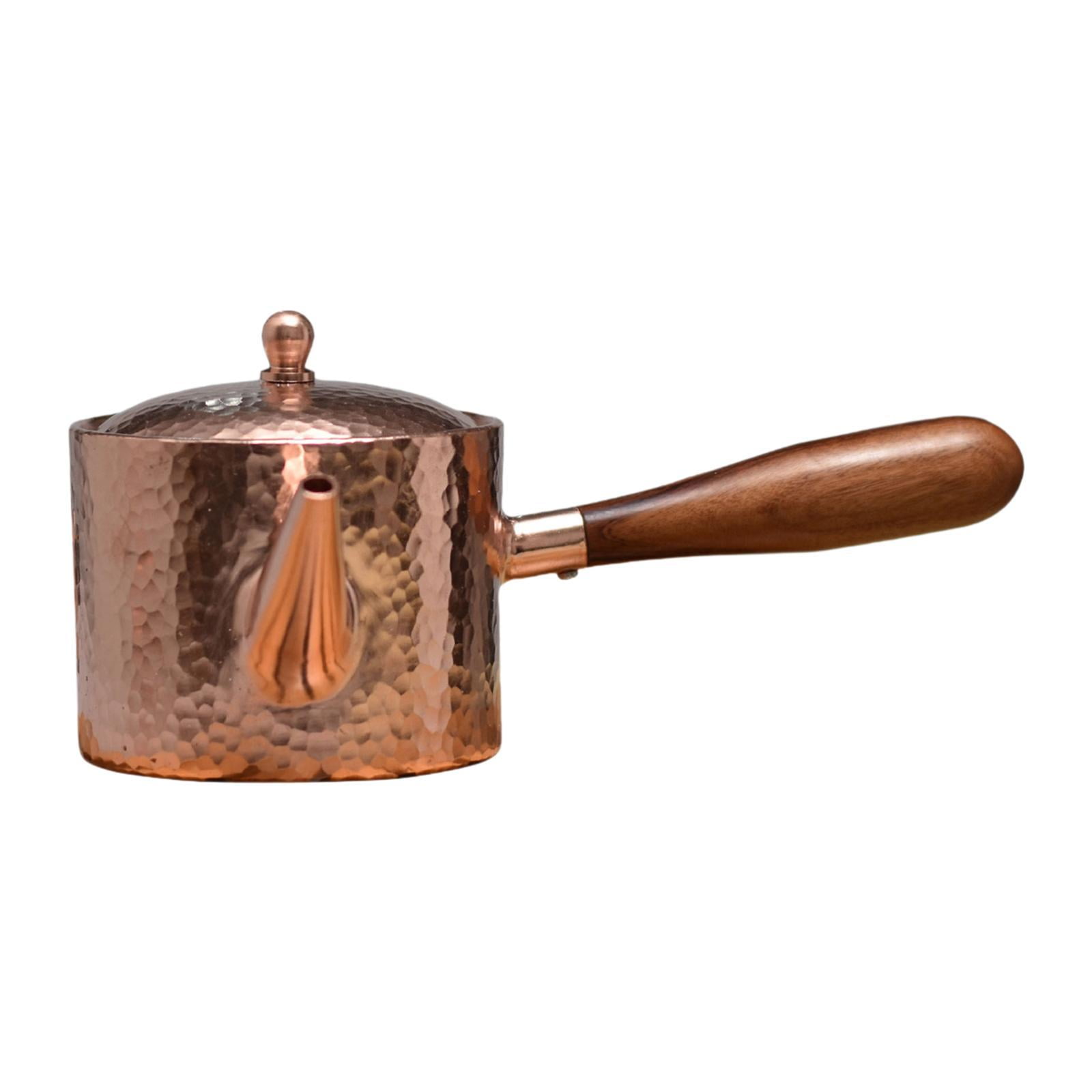 TISHITA Copper Teapot Hot Water Kettle 400ml Milk Pourer Coffee Maker ...