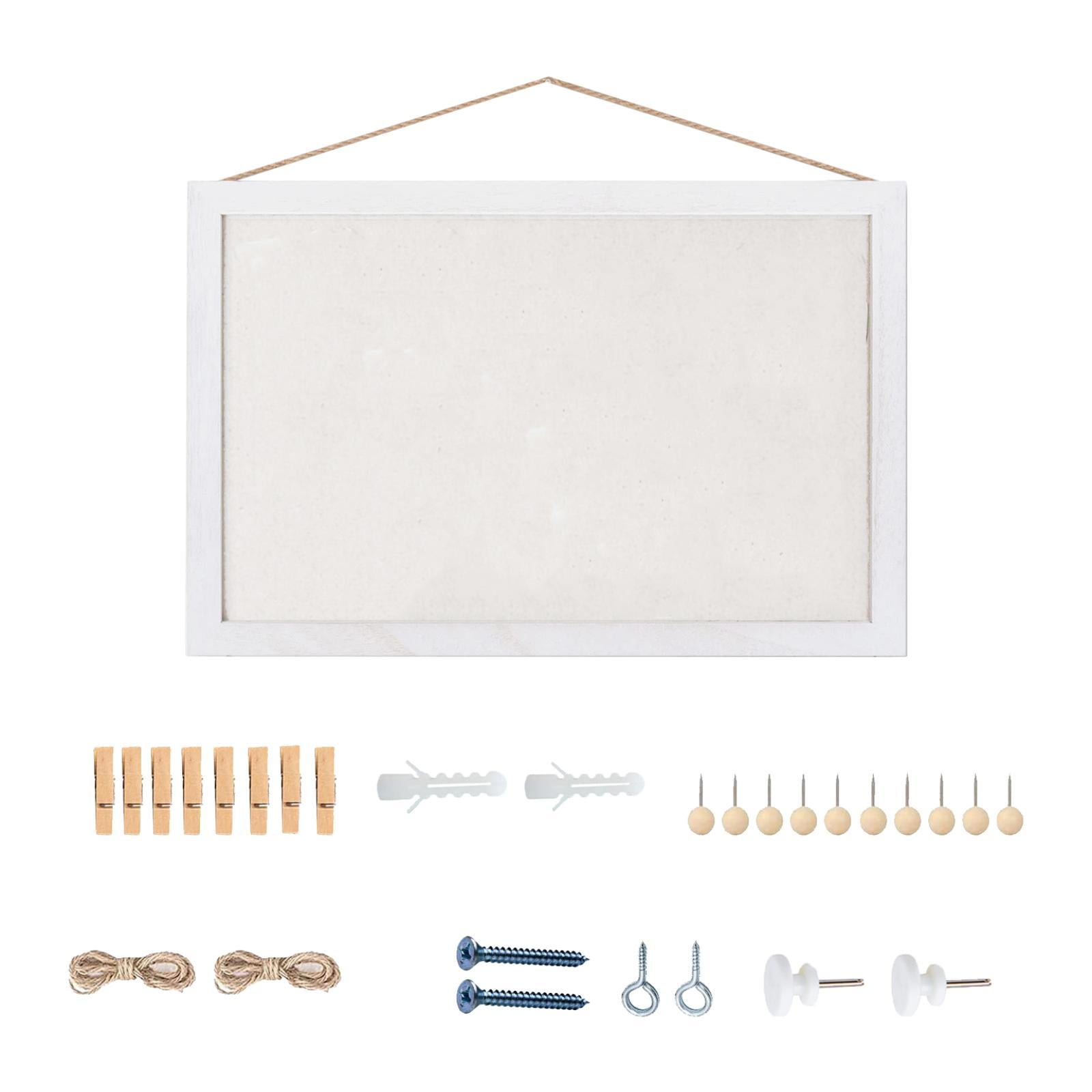 TISHITA Cork Board Wall Mounted Board Retro Design Wood Frame Hanger ...