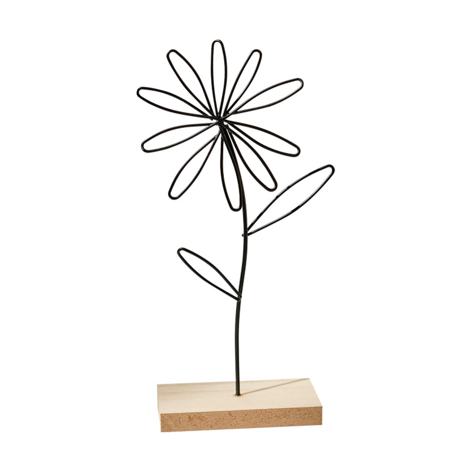 TISHITA Decorative Flower Statue Iron Flower Sculpture Nordic Metal ...