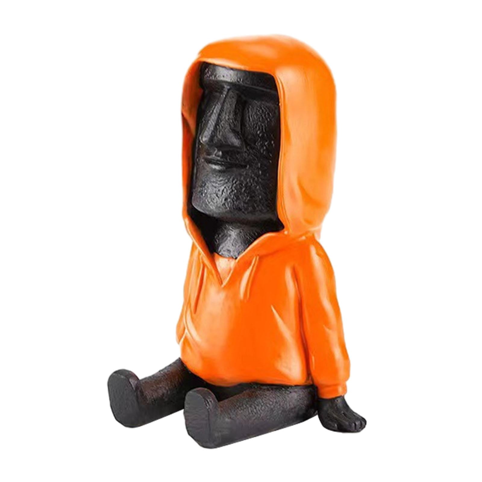 TISHITA Decorative Moai Statue Made of Resin, Easter Island Head ...