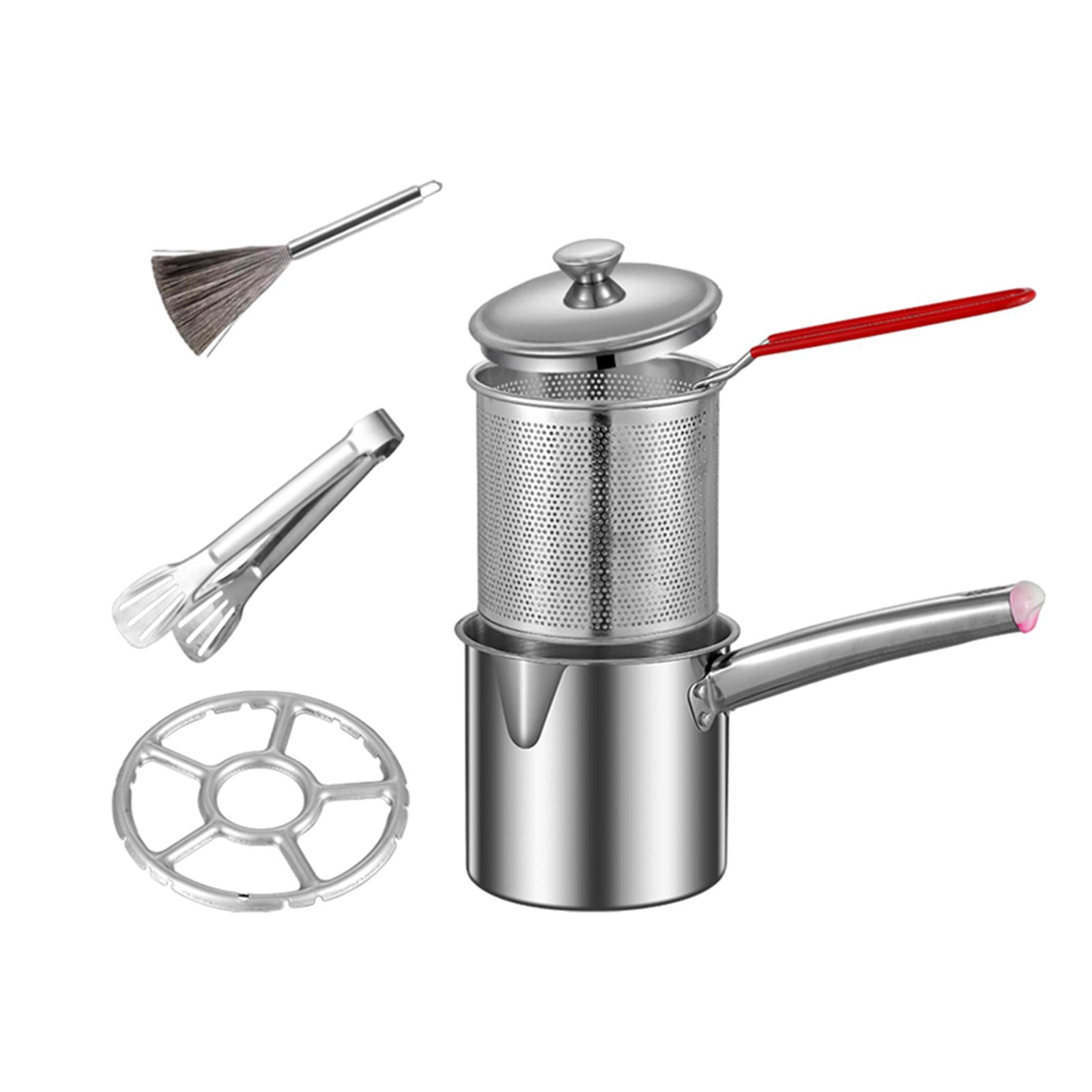 TISHITA Deep Fry Pan with Handle Deep Fryers Frying Pot with Strainer ...