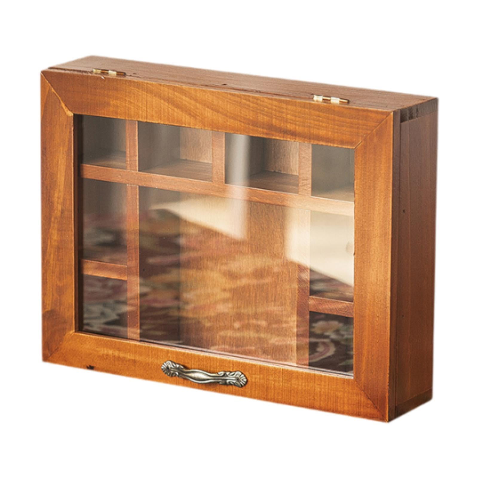 TISHITA Desktop Storage Cabinet Display Box Freestanding Display ...