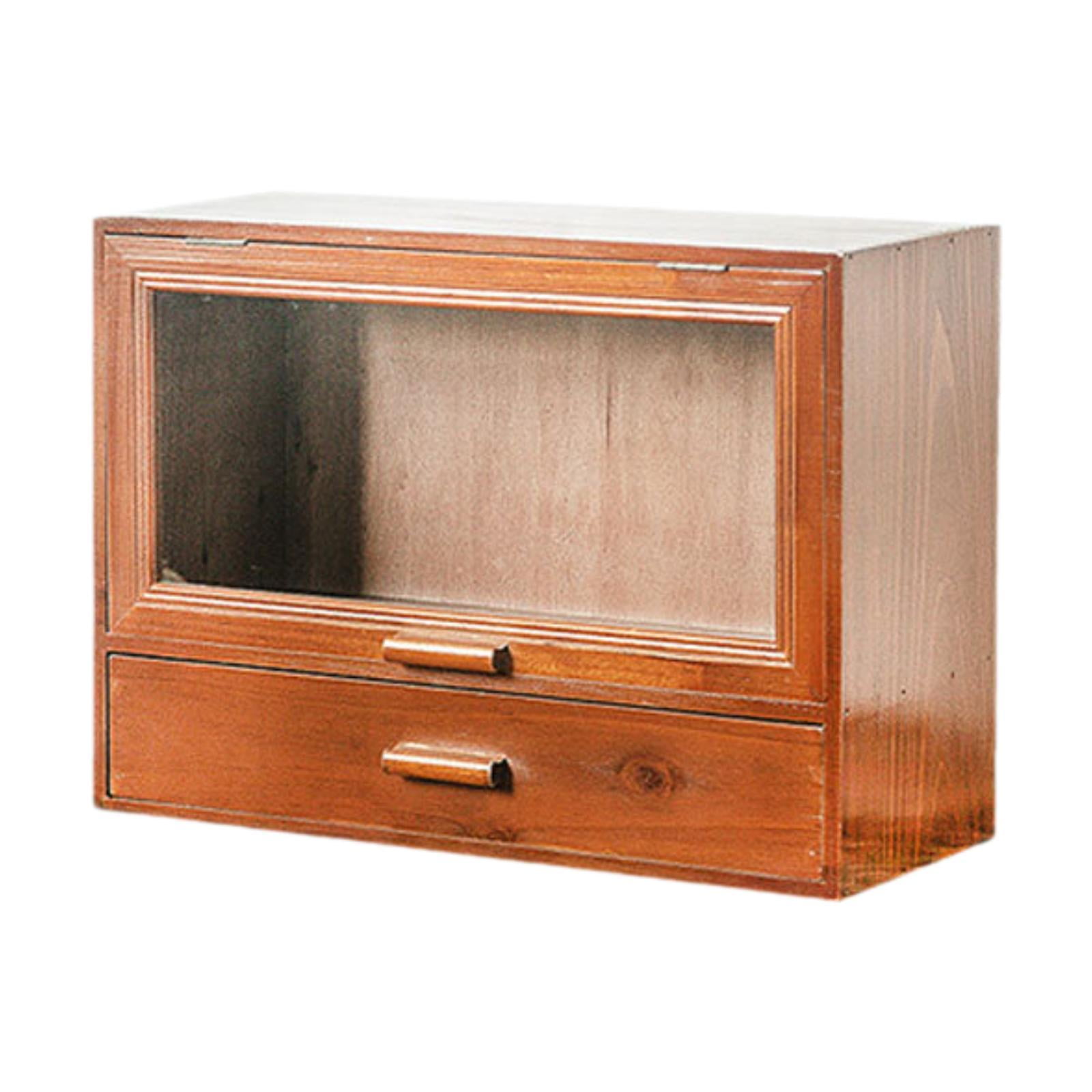 TISHITA Desktop Storage Cabinet Display Case with Clear Lids Rack ...