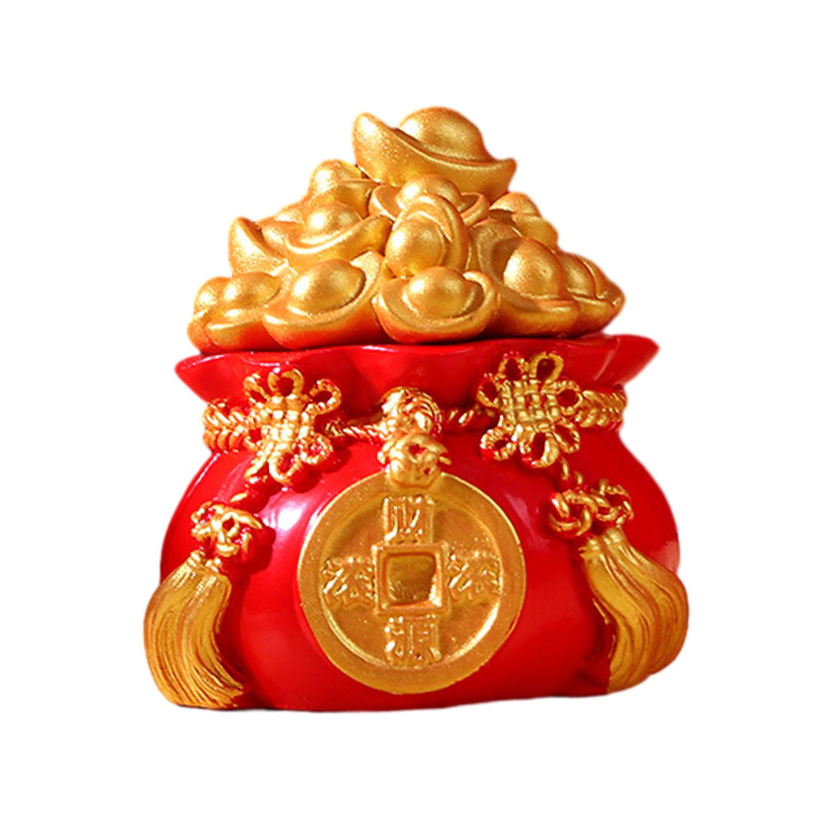 TISHITA Desktop Wealth Figurine Treasure Basin Statue Fortune Figurine ...