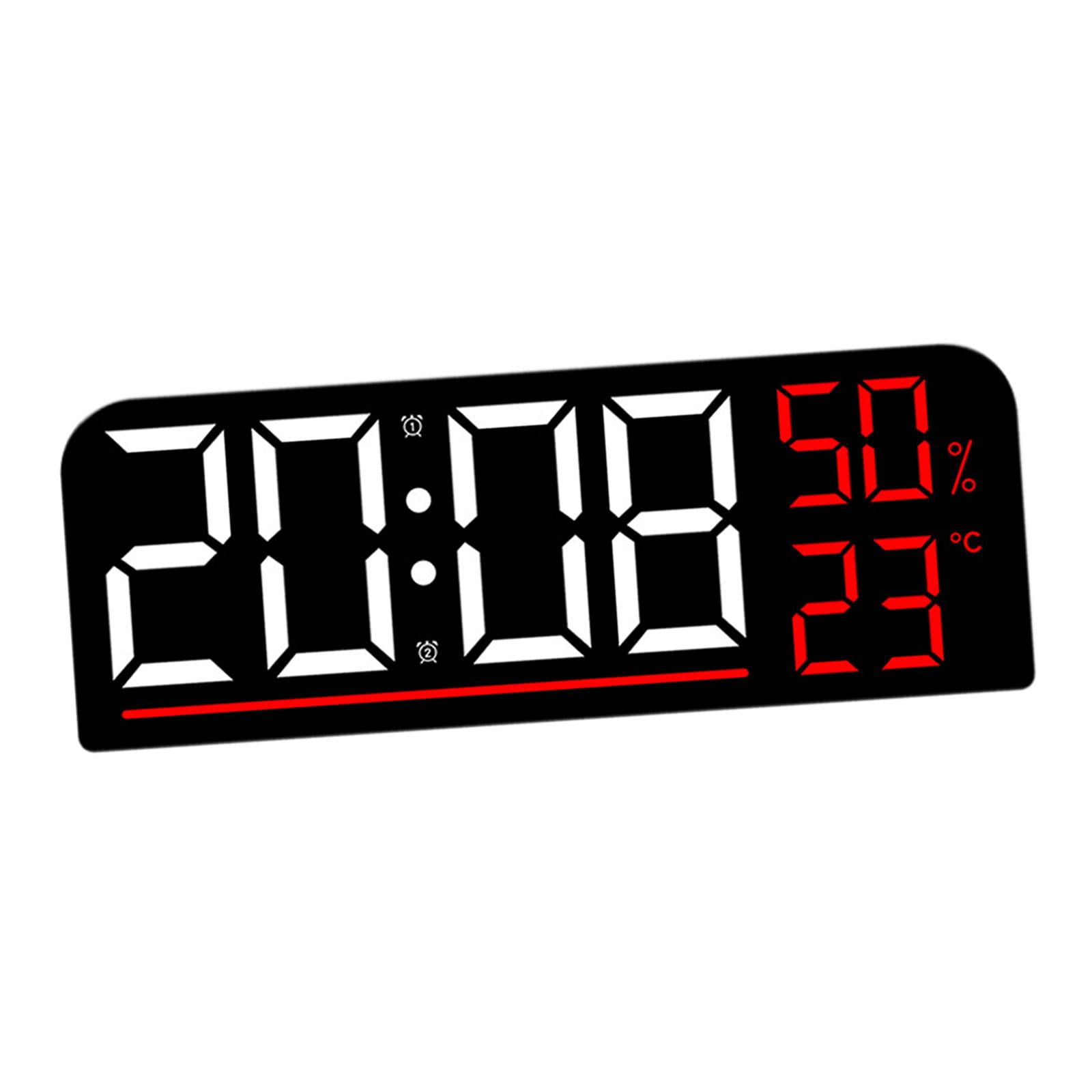 TISHITA Digital Alarm Clock LED Display Electronic degreeF/ degreeC ...