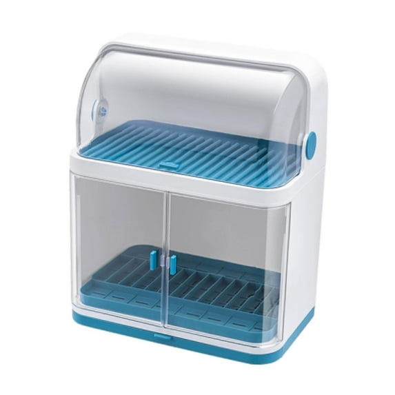 TISHITA Dish Versatile Space-saving 2 Tiers with Lid Storage Cabinet ...