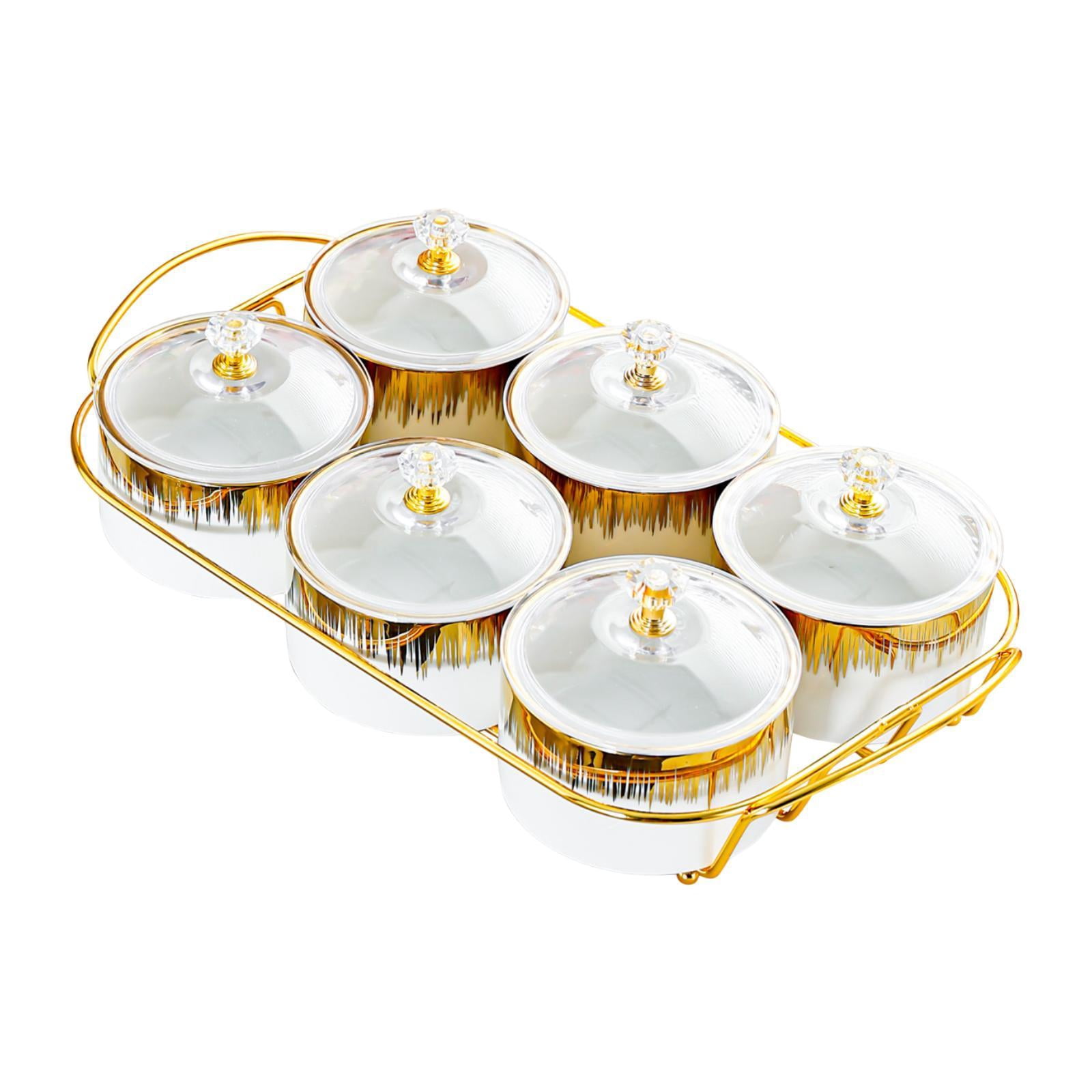 TISHITA Divided Serving Container with Lid Snacks Dish for Cookies ...