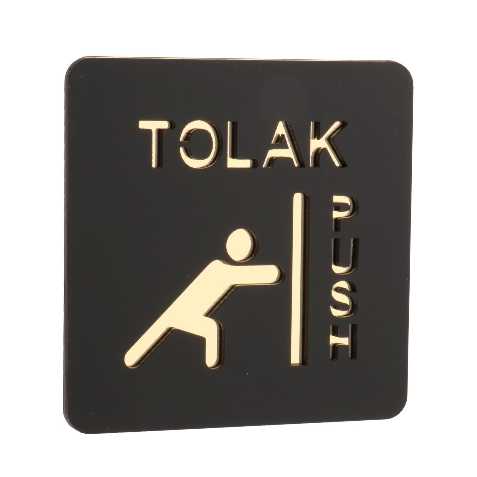 TISHITA Doors Push Pull Signs, Door Signage, Acrylic Fun Door Decal ...