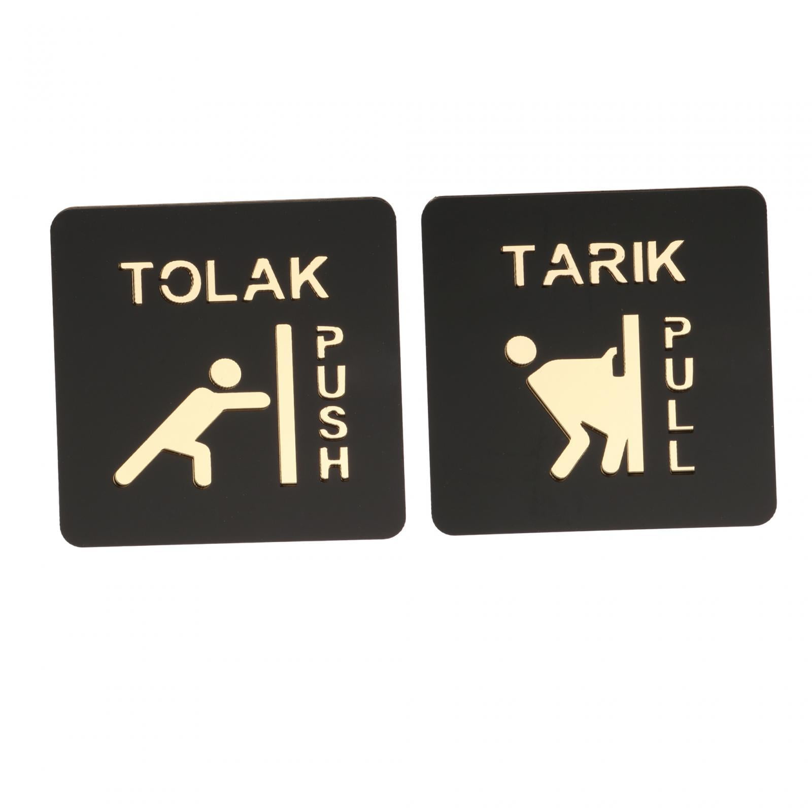TISHITA Doors Push Pull Signs, Door Signage, Acrylic Fun Door Decal ...