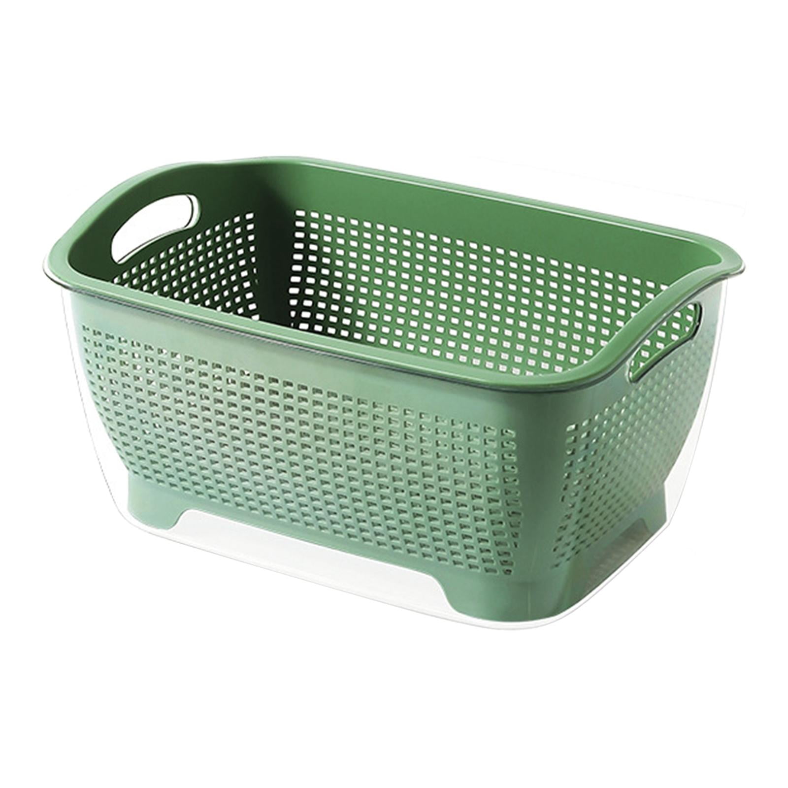 TISHITA Double Layer Strainer Basket Kitchen Fruit Drain Basket Kitchen ...