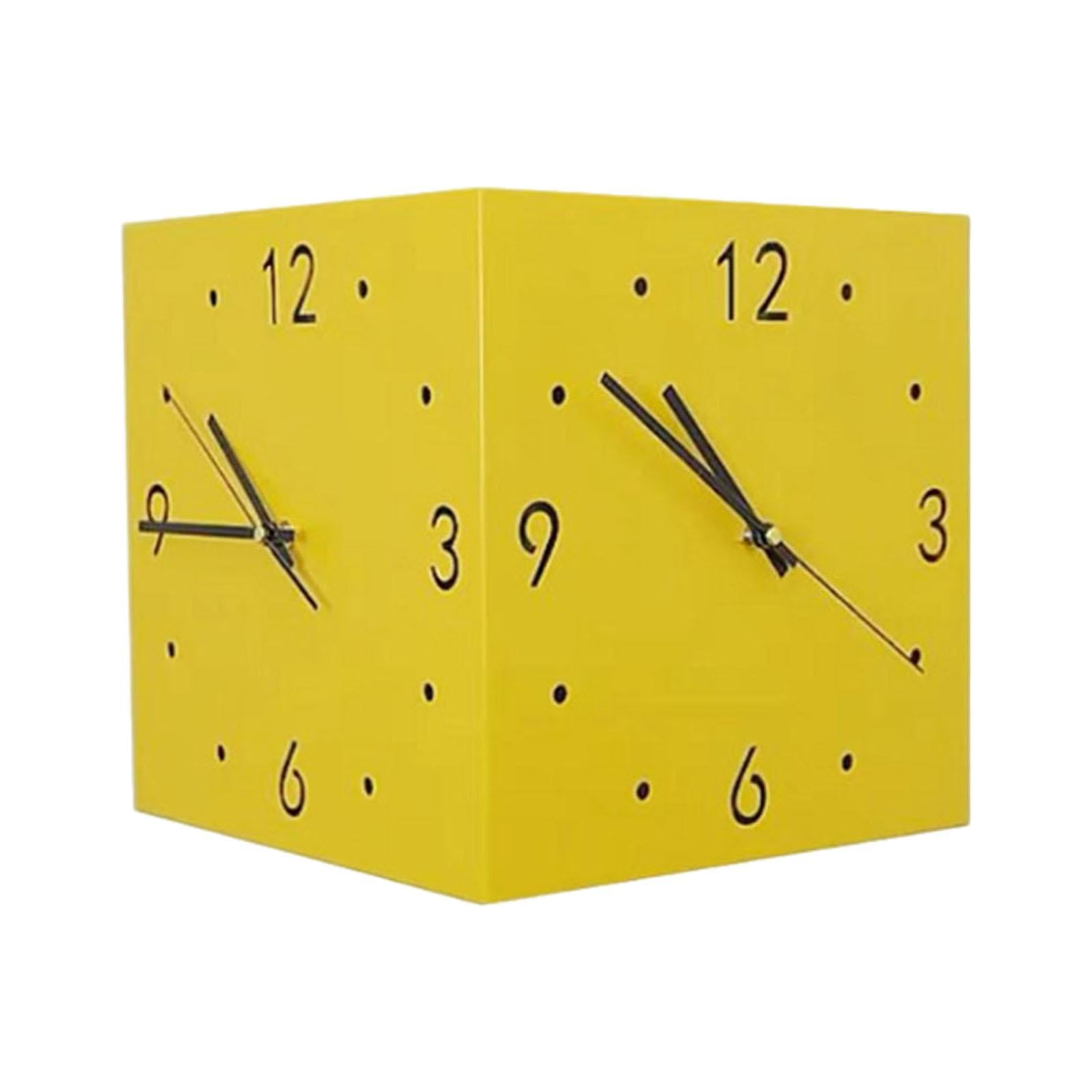 TISHITA Double Sided Corner Wall Clock Decorative Easy to Install ...