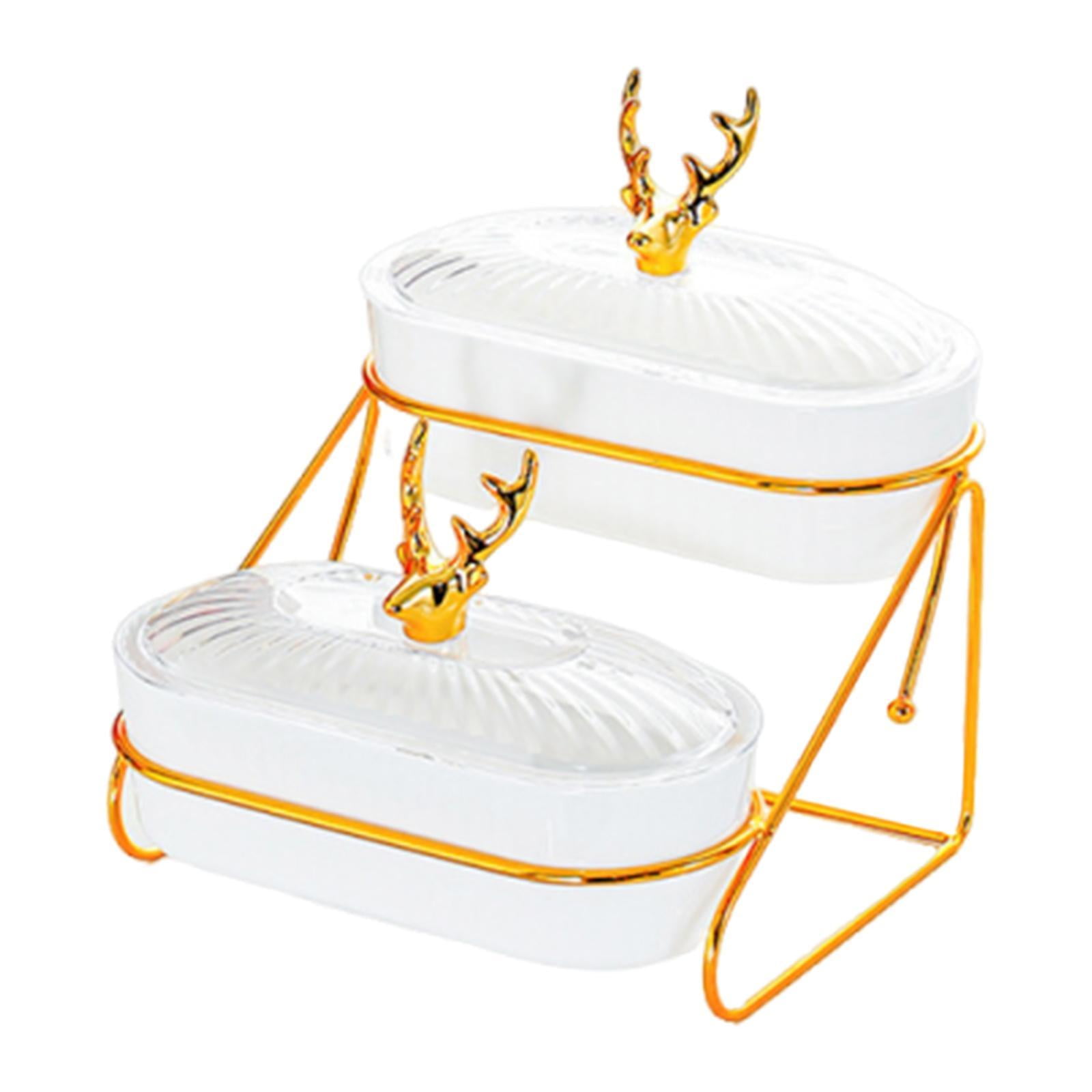 TISHITA Dried Fruit Plate Tier Fruit Stand Serving Container Platter ...