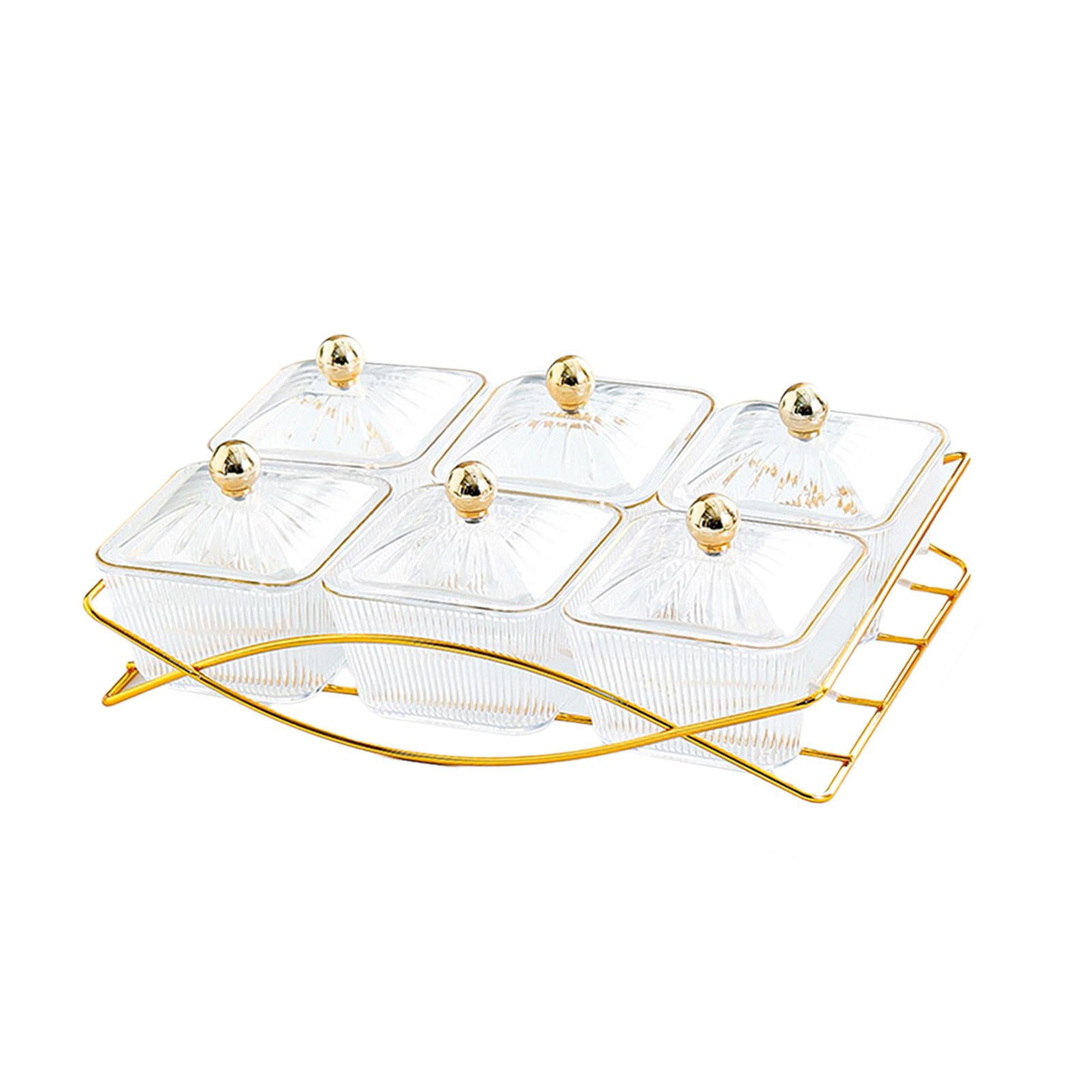 TISHITA Dried Fruit Tray Nordic Fruit Snacks Serving Platter with Lid 6 ...