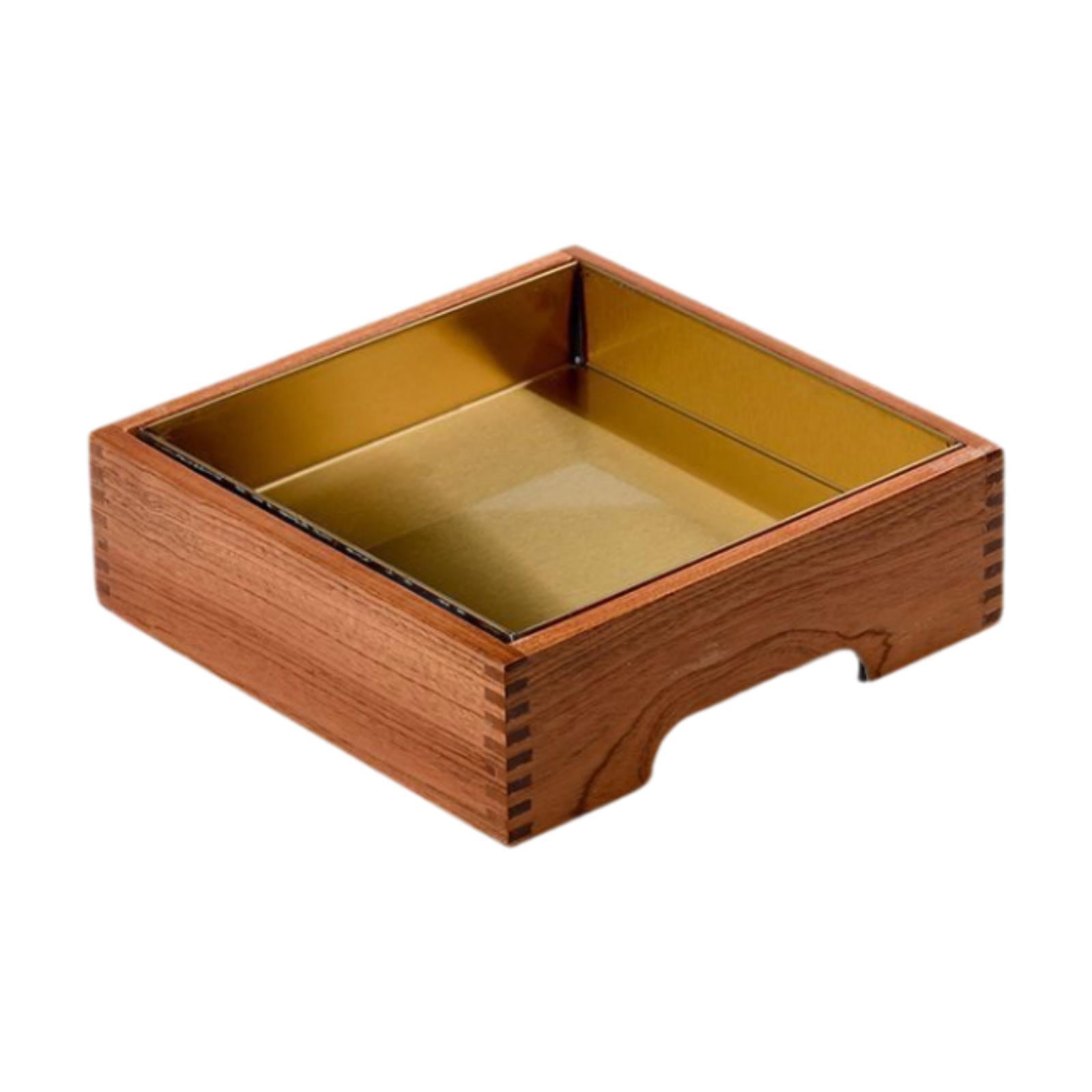 TISHITA Dry Ice Tray Cold Food Display Platter Wood Seafood Dish Food ...
