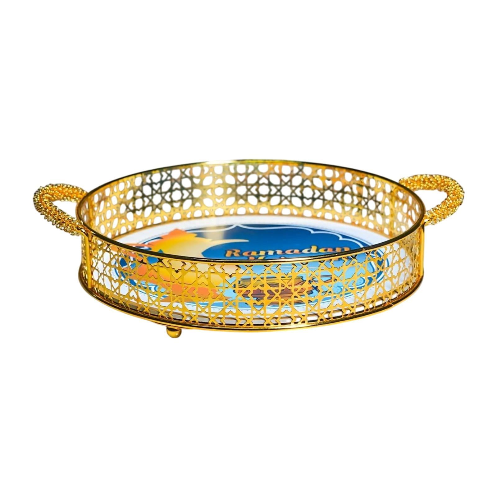 TISHITA Eid Serving Tray Decorative Tea Fruits Tray Centerpiece Food ...