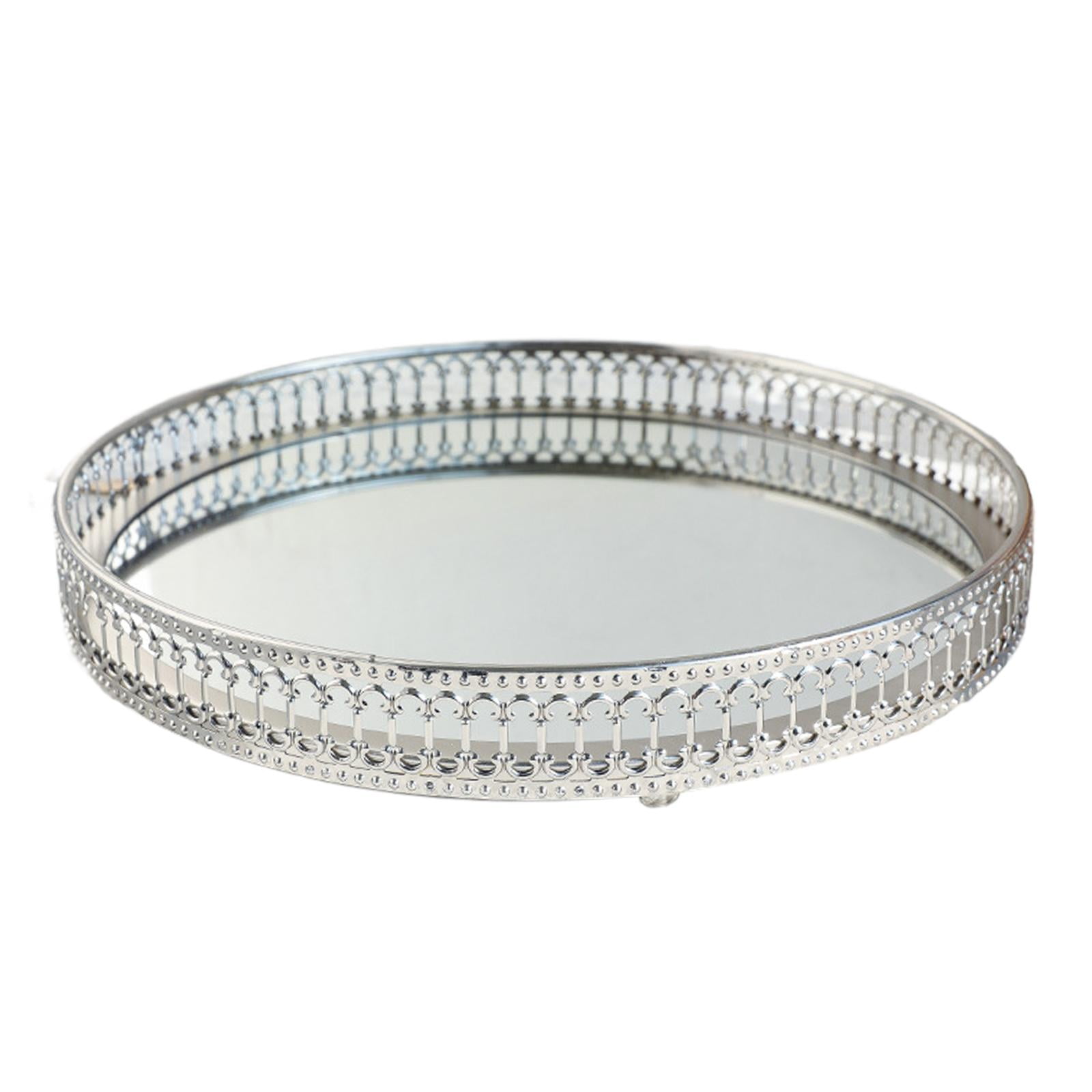TISHITA Elegant Mirrored Decorative Tray, Mirror Tray, Tray, Jewelry ...