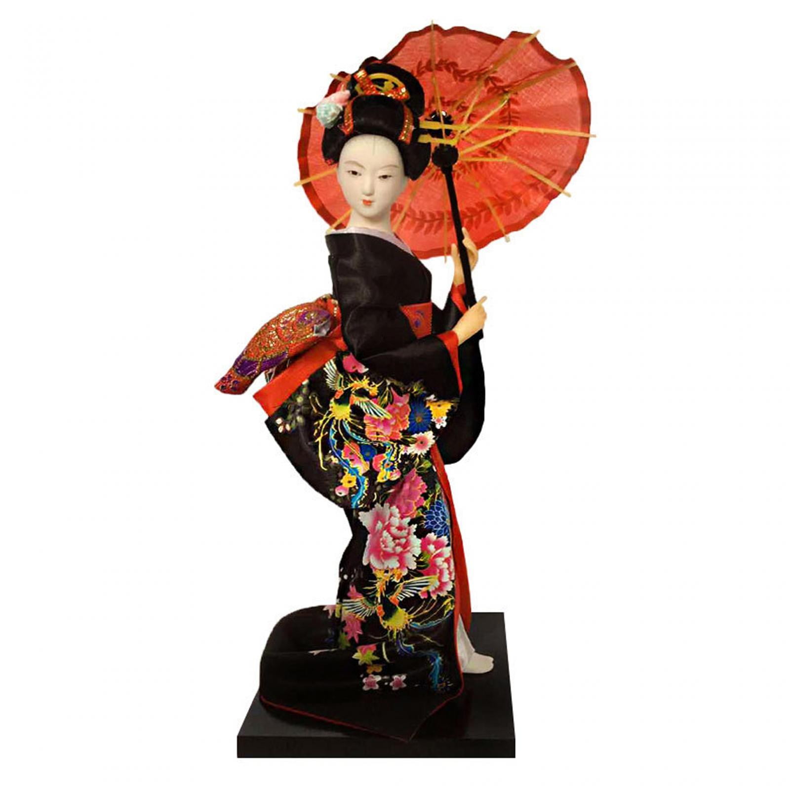 TISHITA Ethnic Japanese Geisha Dolls Kimono Dolls Ornament Miniature ...