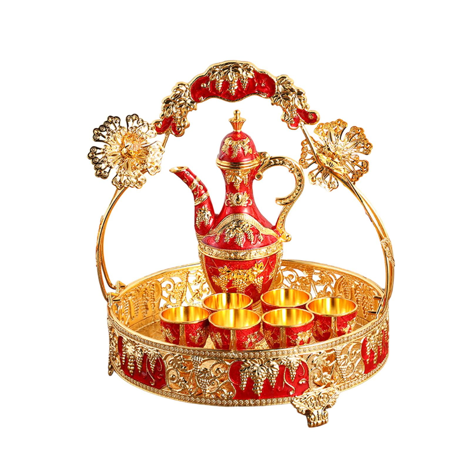 TISHITA European Glass Set Teapot Set Luxury Home Decor Serving Coffee ...