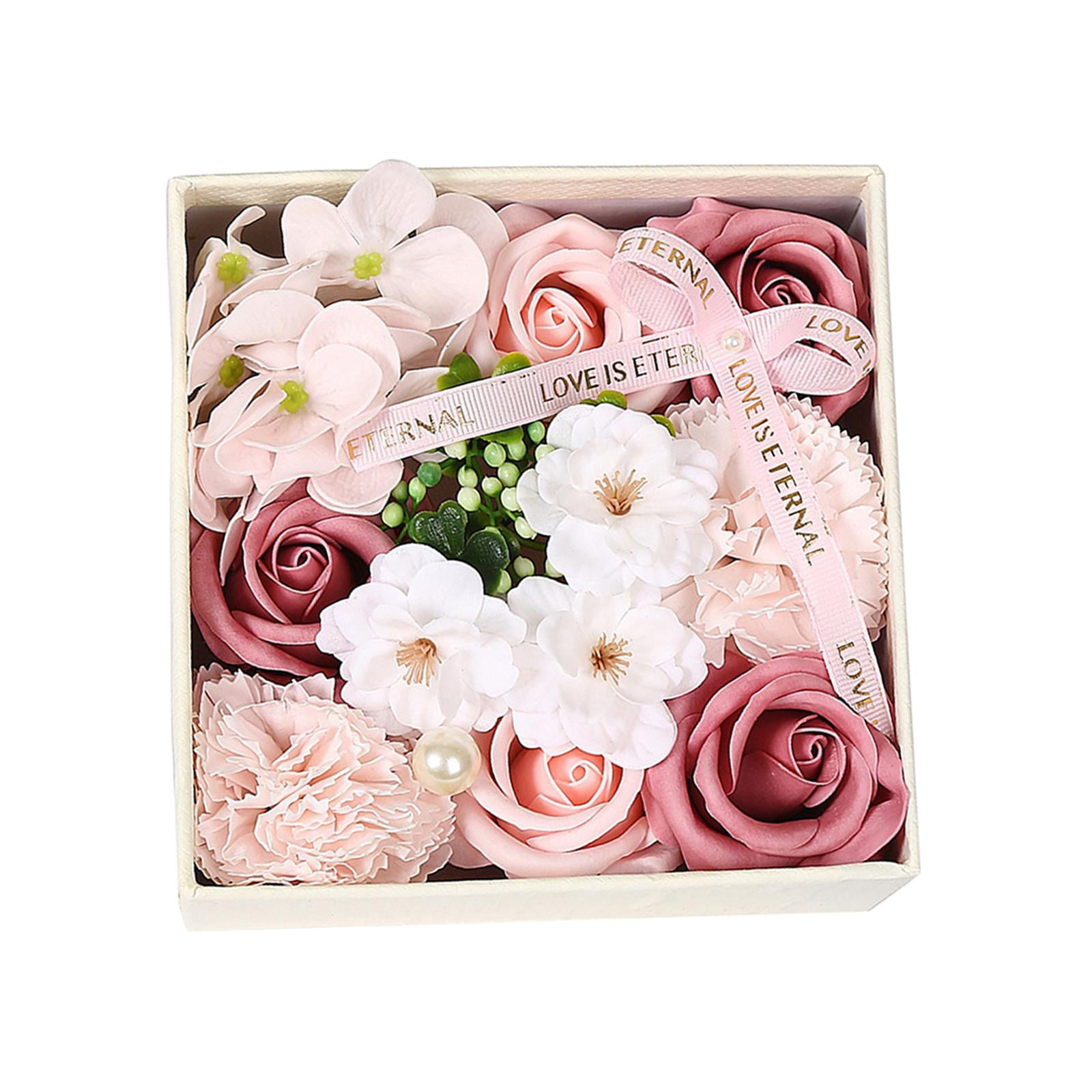 TISHITA Floral Scented, Soap Flower Box, Simulated Flowers Ornament ...