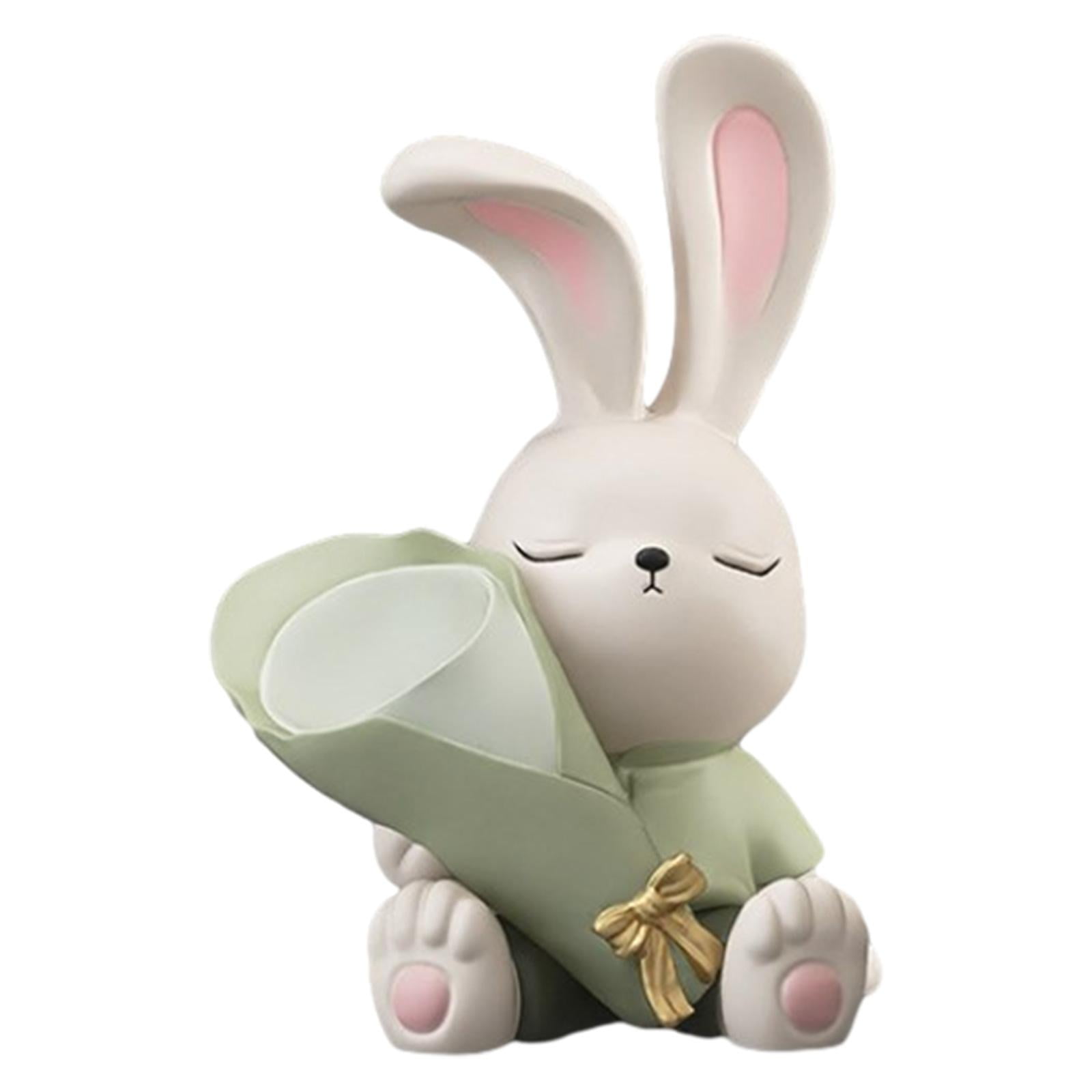 TISHITA Flower Vase Rabbit Figurine Sculpture Decors Desktop Bud Vase ...