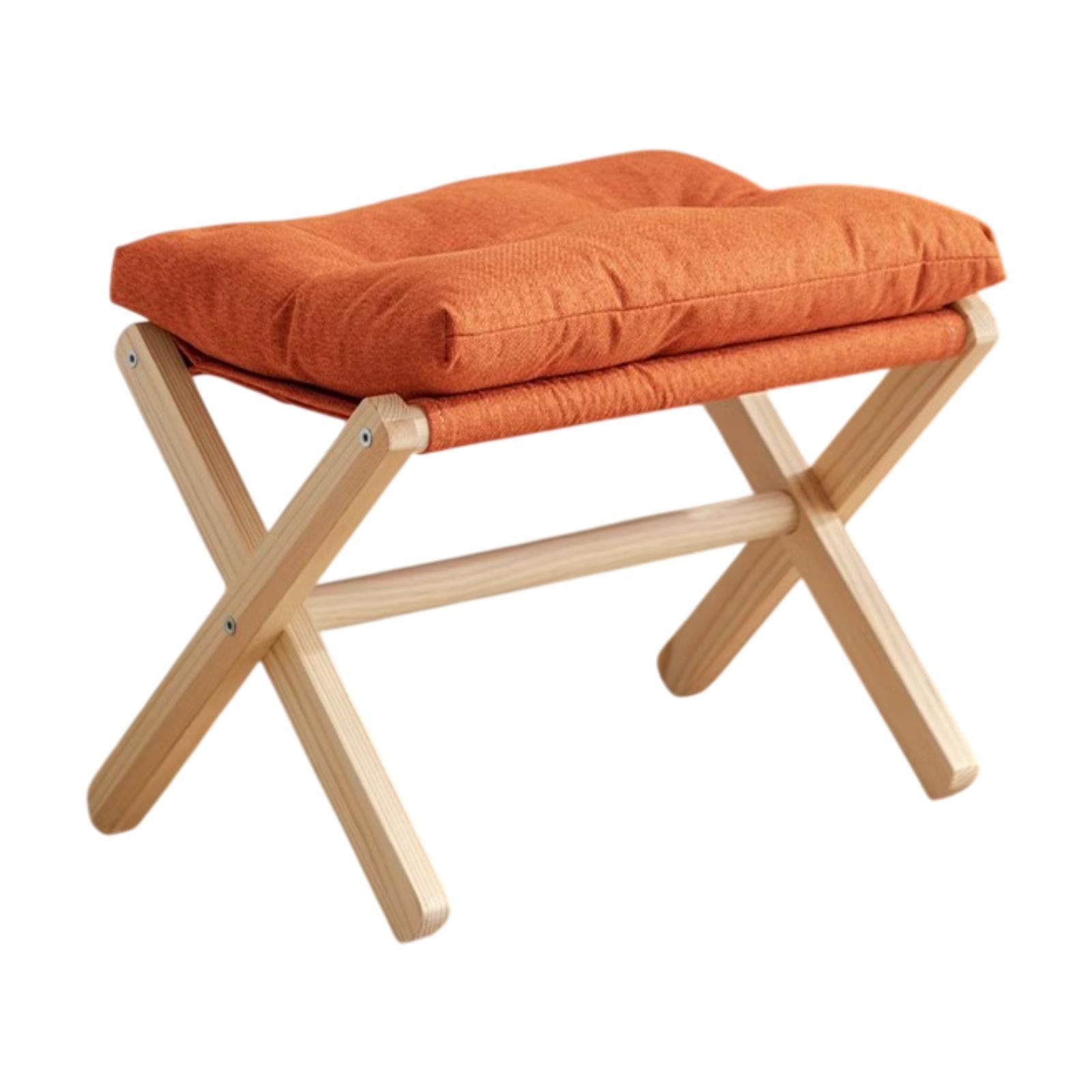 TISHITA Footstool Accent Ottoman Seat Chair Step Stool Folding ...
