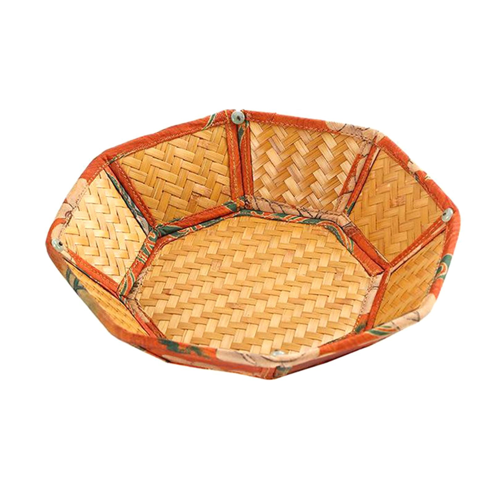 TISHITA Fries Serving Basket Sandwich Container Stackable Wicker Round ...