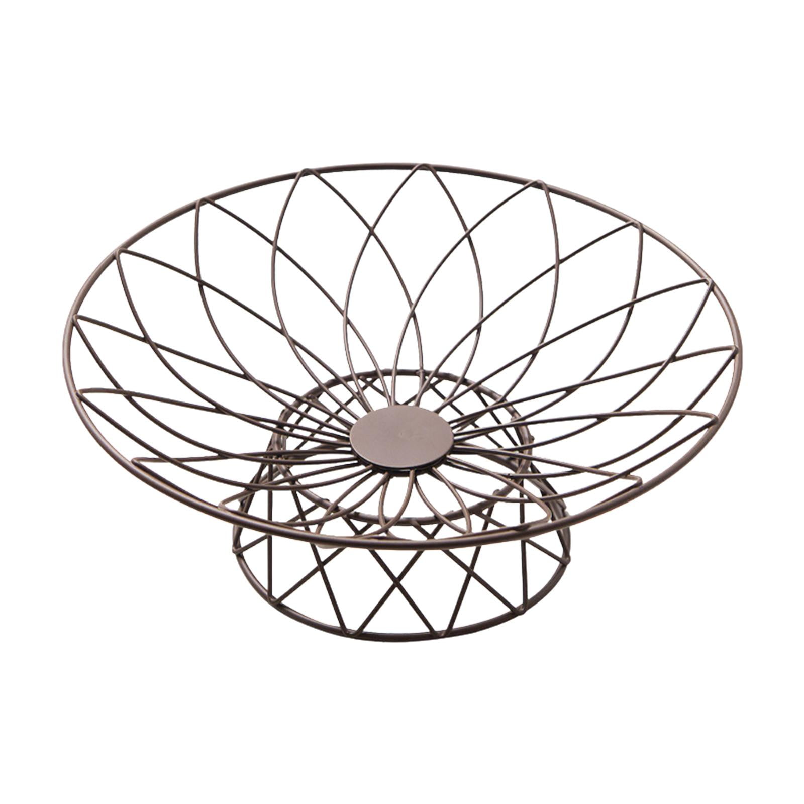TISHITA Fruit Basket Wrought Iron Fruit Stand Large Capacity Fruit ...