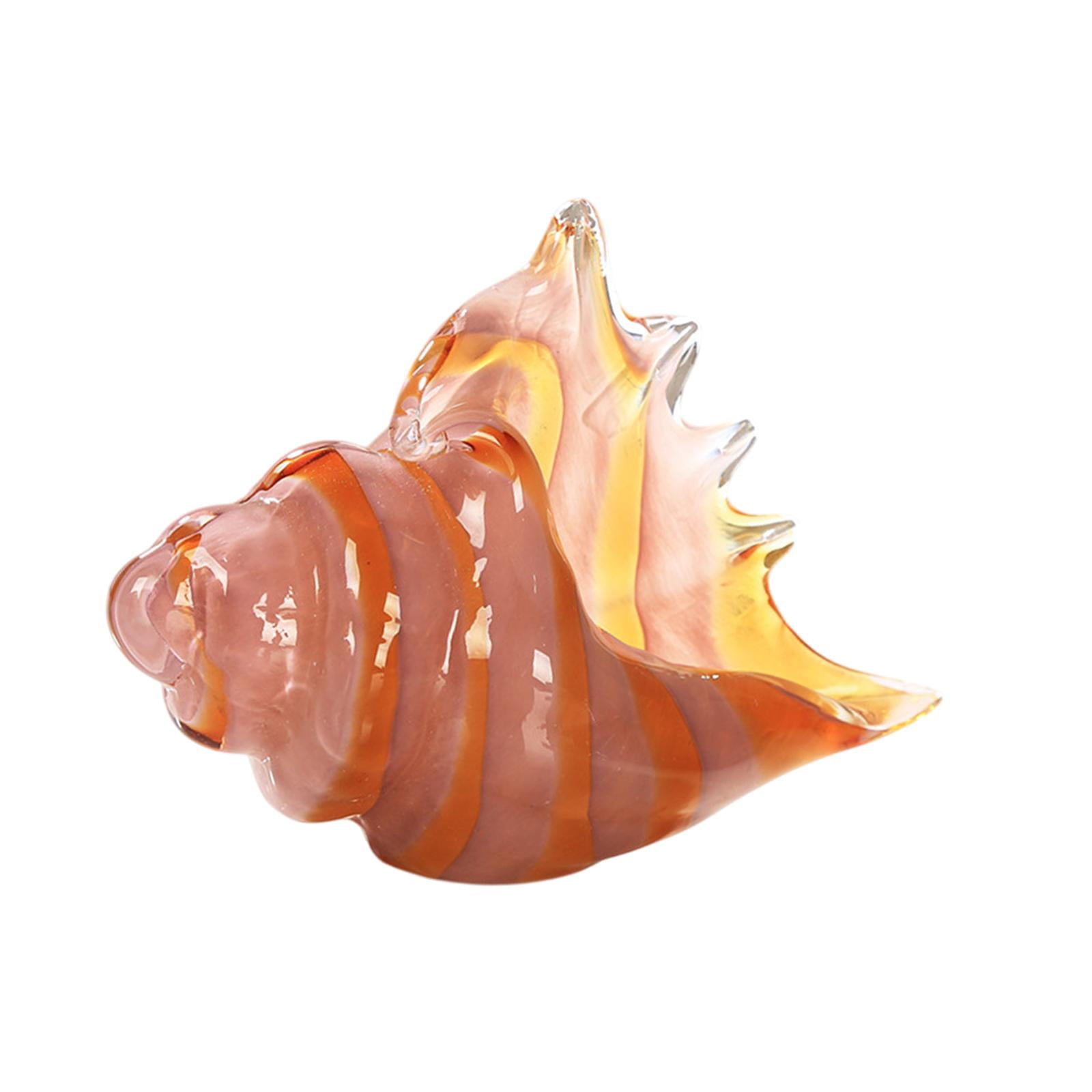 TISHITA Glass Conch Figurine Sculpture Decor Statuette Hand Blown Sea ...