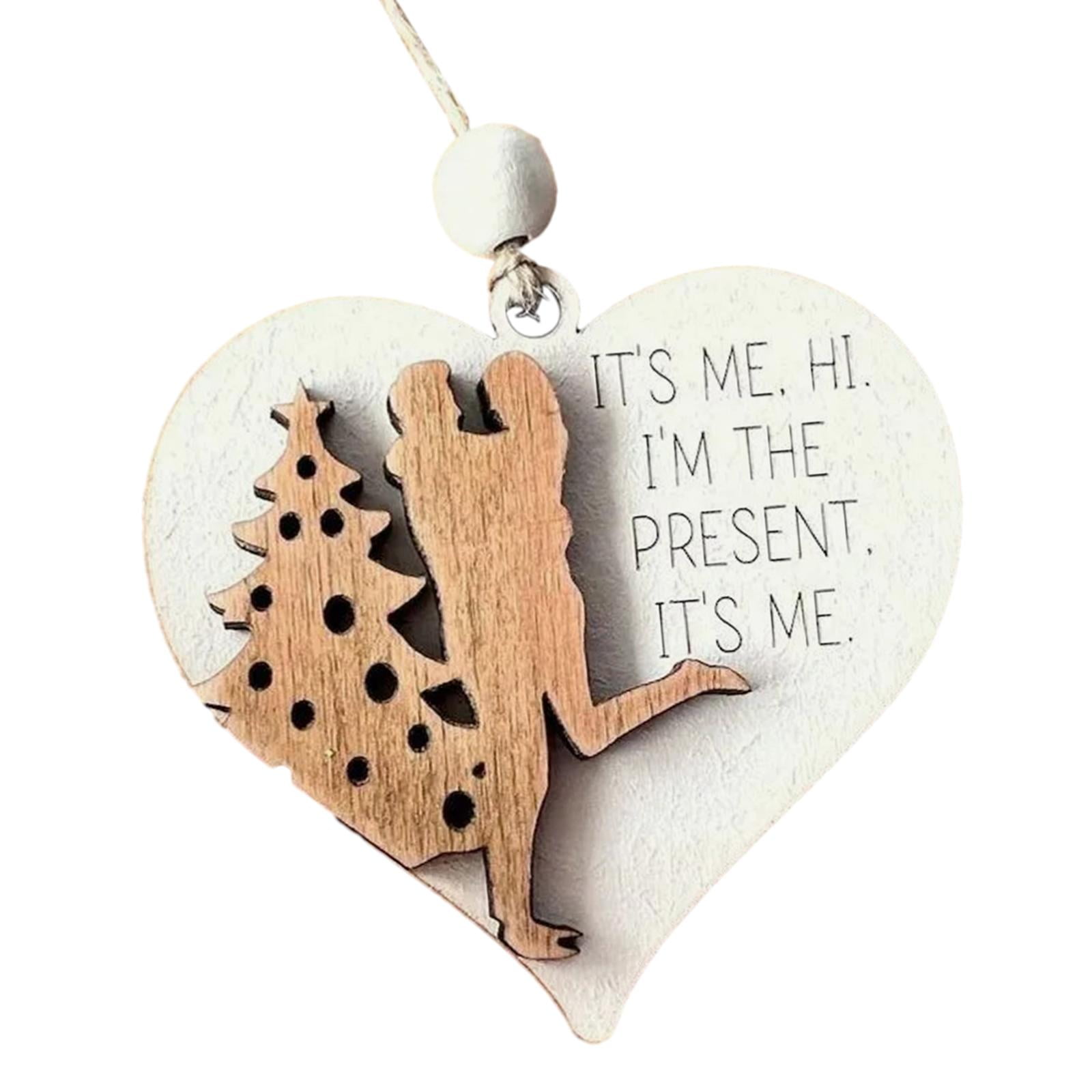 TISHITA Heart Shaped Wooden Decor Sign Couples Ornament Rustic Wood ...