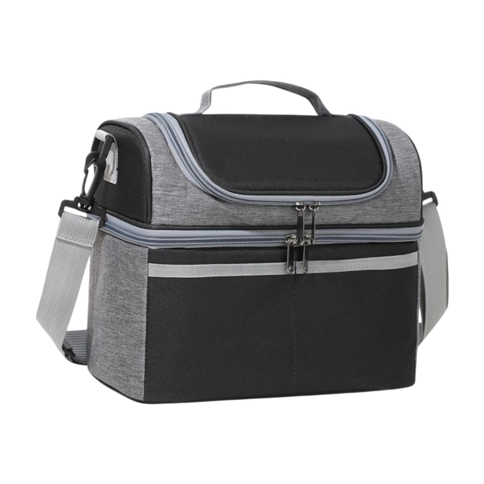 TISHITA Insulated Lunch Box Bag Bento Pouch 2 Layer Lunchbox Tote ...