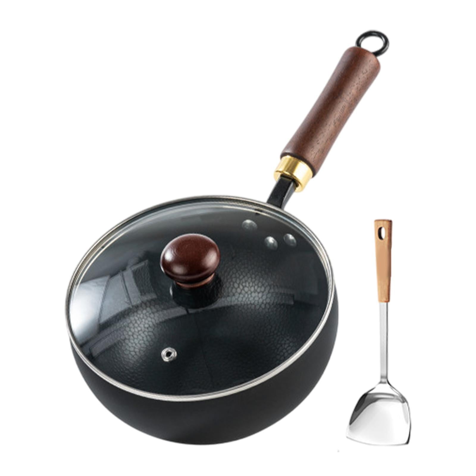 TISHITA Iron Wok Frying Wok Pan No Coating Induction Cooker Boiling ...