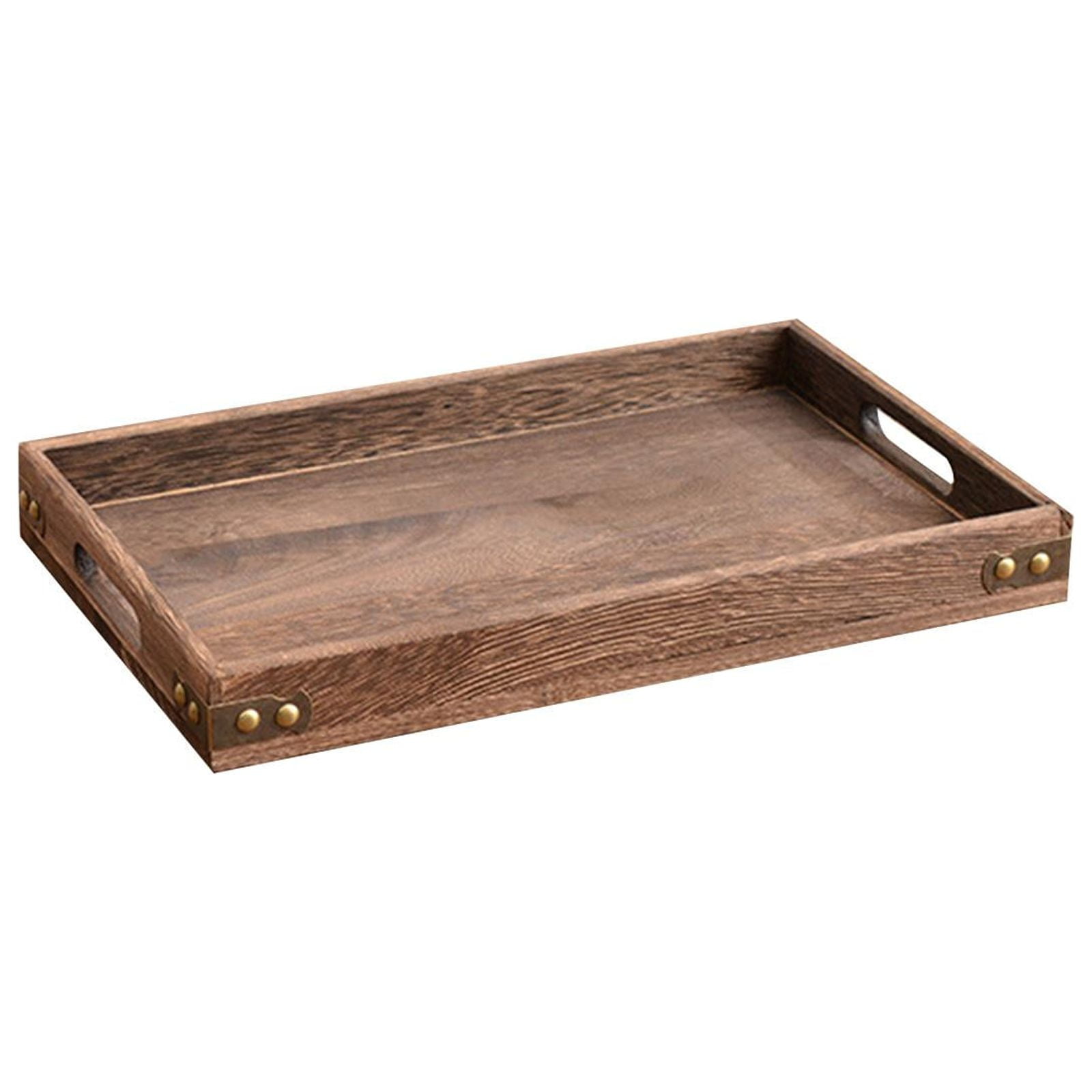 TISHITA Kitchen Serving Plate, Rustic Serving Trays with Double Handle ...