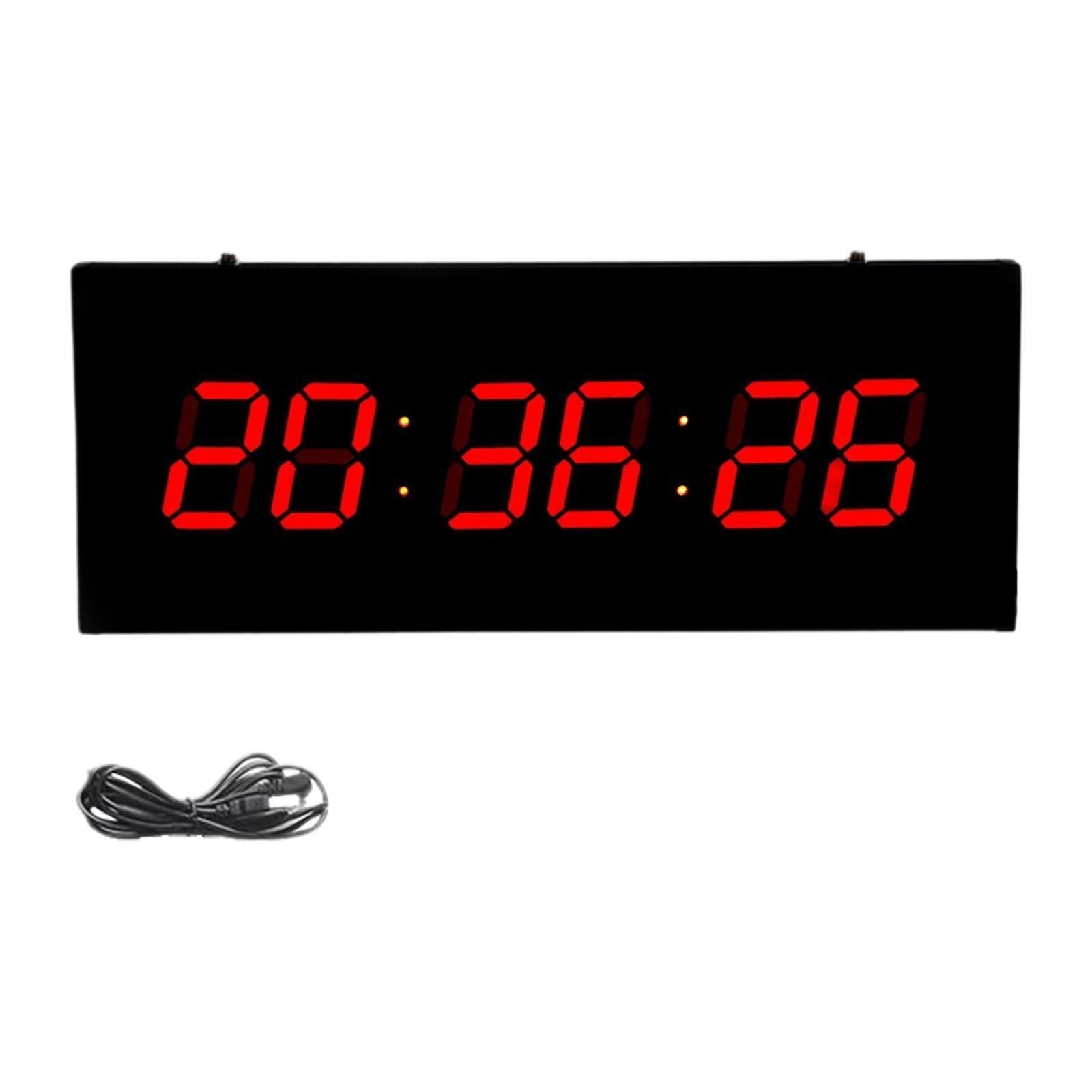 TISHITA LED Digital Wall Clock Desk Clock Adjustable Brightness Time ...
