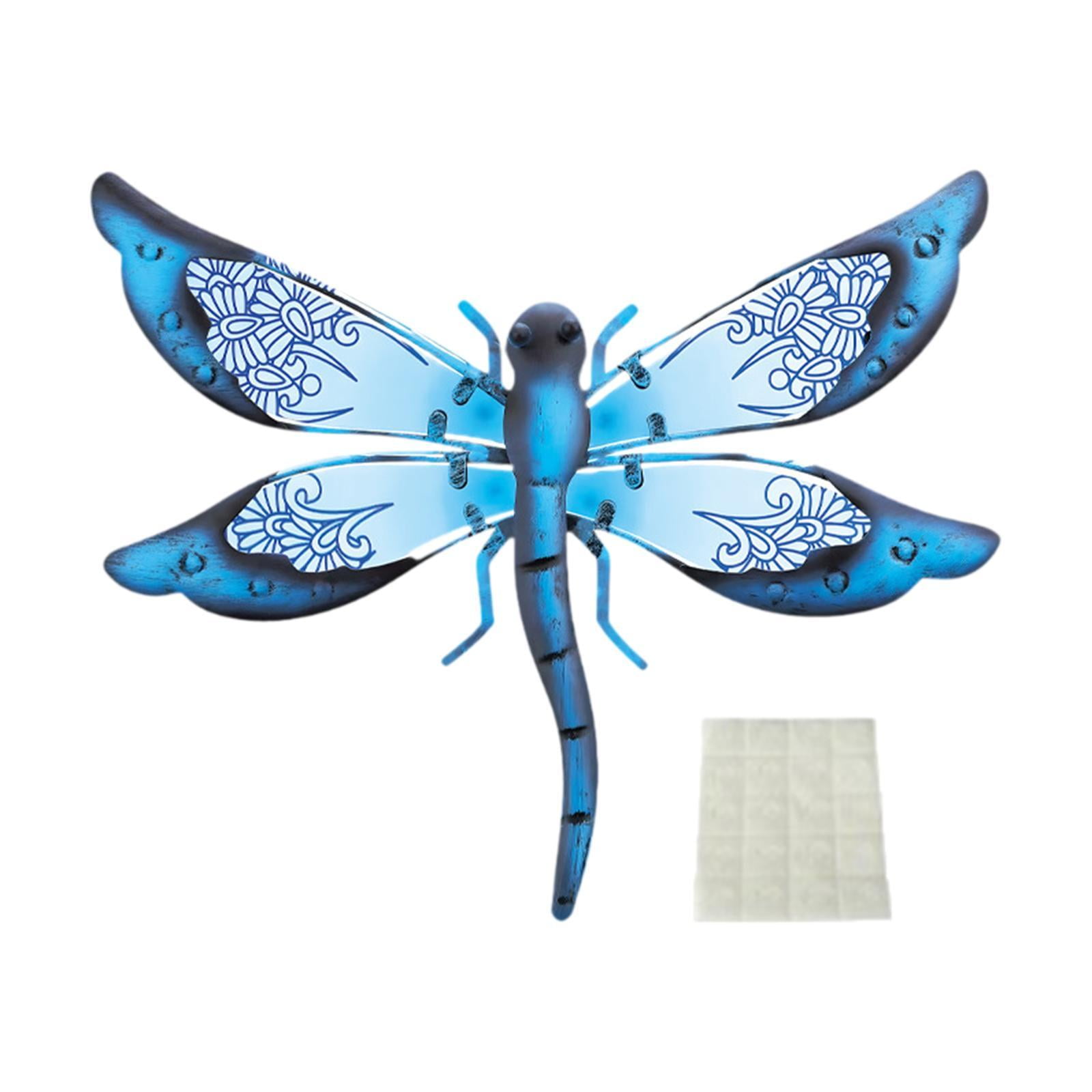 TISHITA Metal Dragonfly Wall Decor Garden Dragonfly Decor Indoor ...