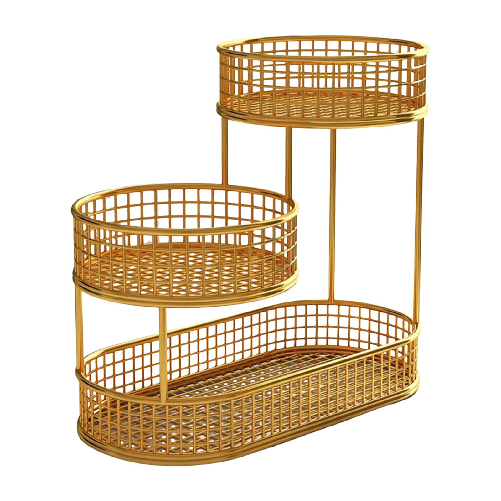 TISHITA Metal Fruit Basket Serving Stand Wrought Iron Fruit Stand Large ...