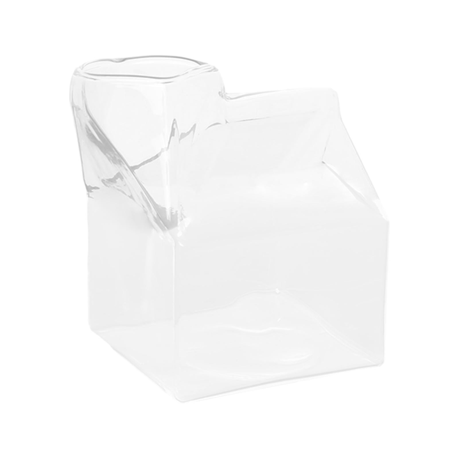 TISHITA Milk Box Mug Creamer Pitcher Coffee Glass Cup Hot Water Coffee ...