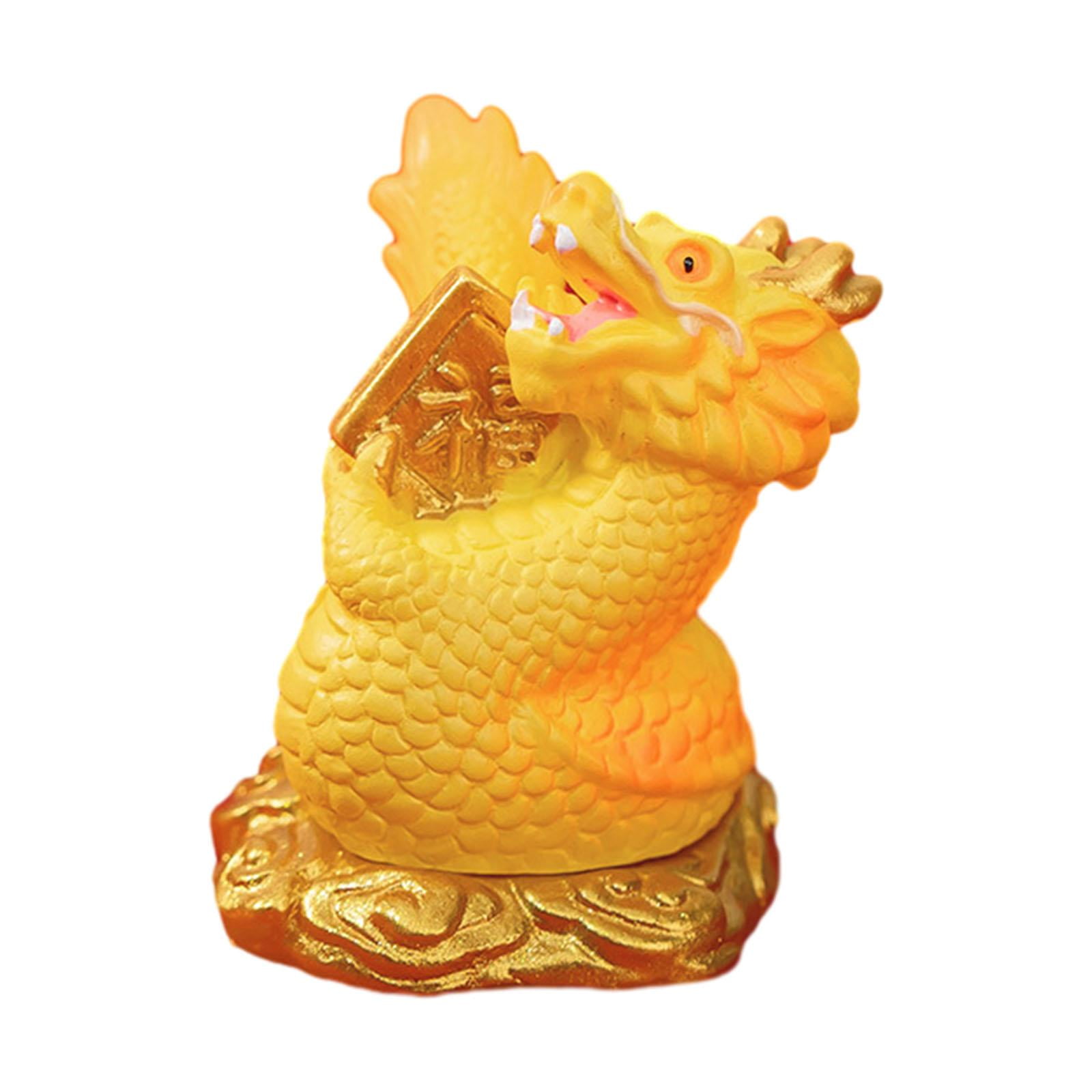 TISHITA Mini Dragon Statue Miniature Figurine Chinese New Year Decor ...