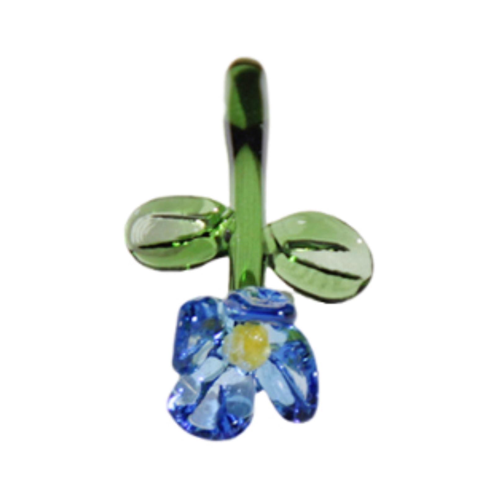 TISHITA Mini Glass Flower Artificial Flower Small Crafts Home Decor ...