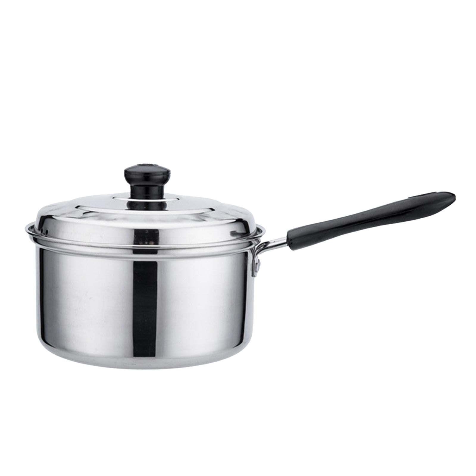 TISHITA Nonstick Saucepan with Lid Sauce Pan Metal Long Handle Noodles ...