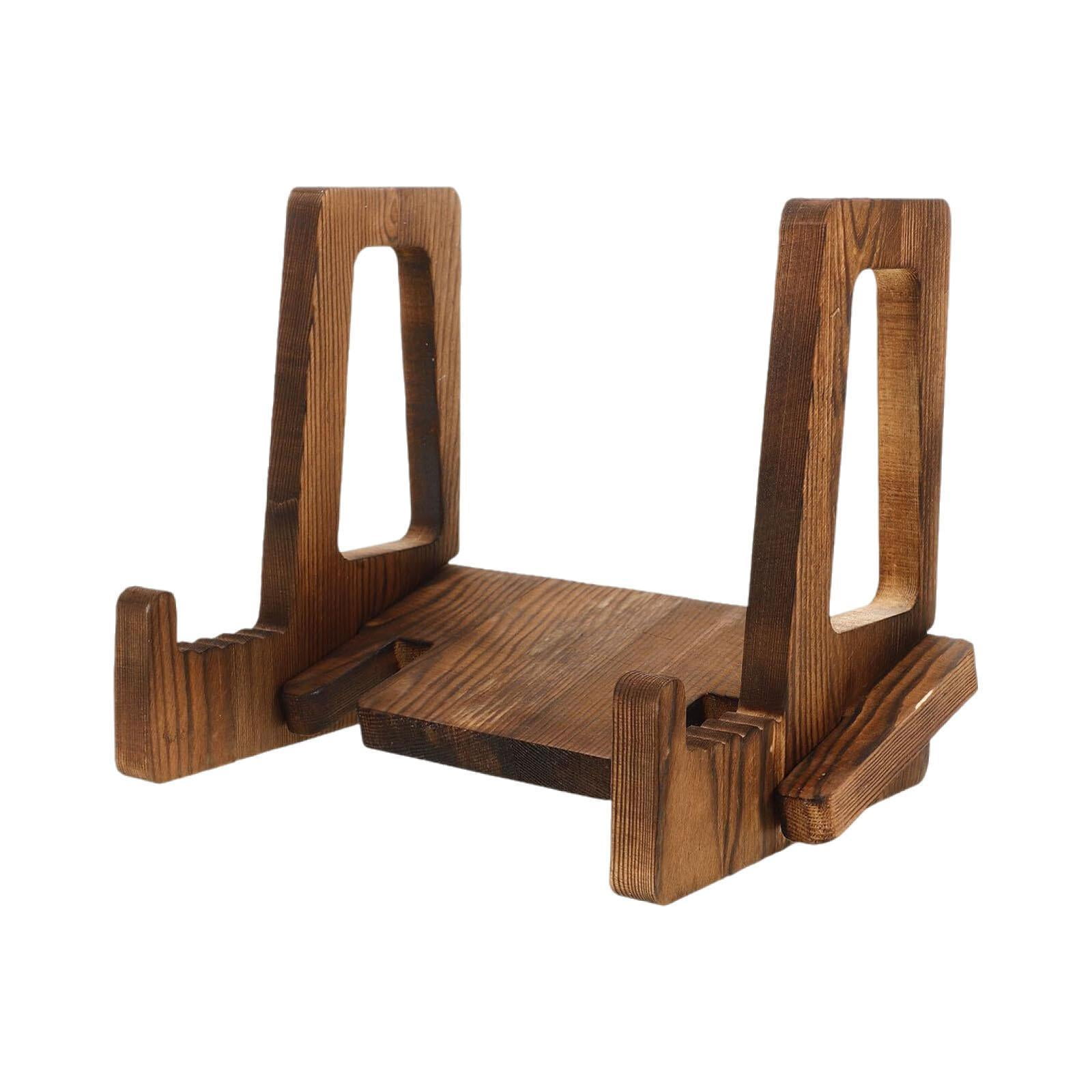 TISHITA Record Display Stand Tabletop Solid Wood Plate Stand for Photo ...