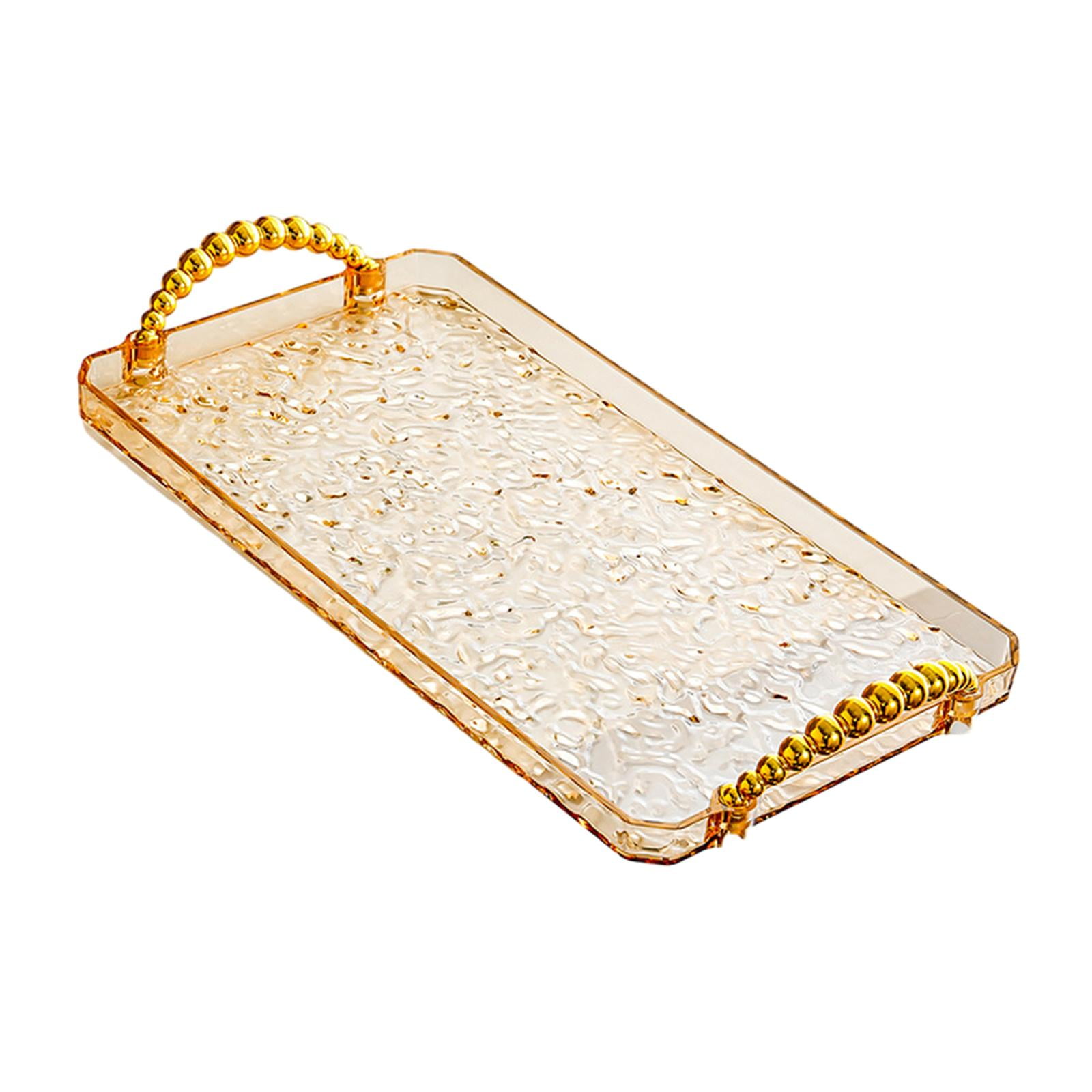 TISHITA Rectangle Serving Tray Fruit Plate Storage Makeup Countertop ...